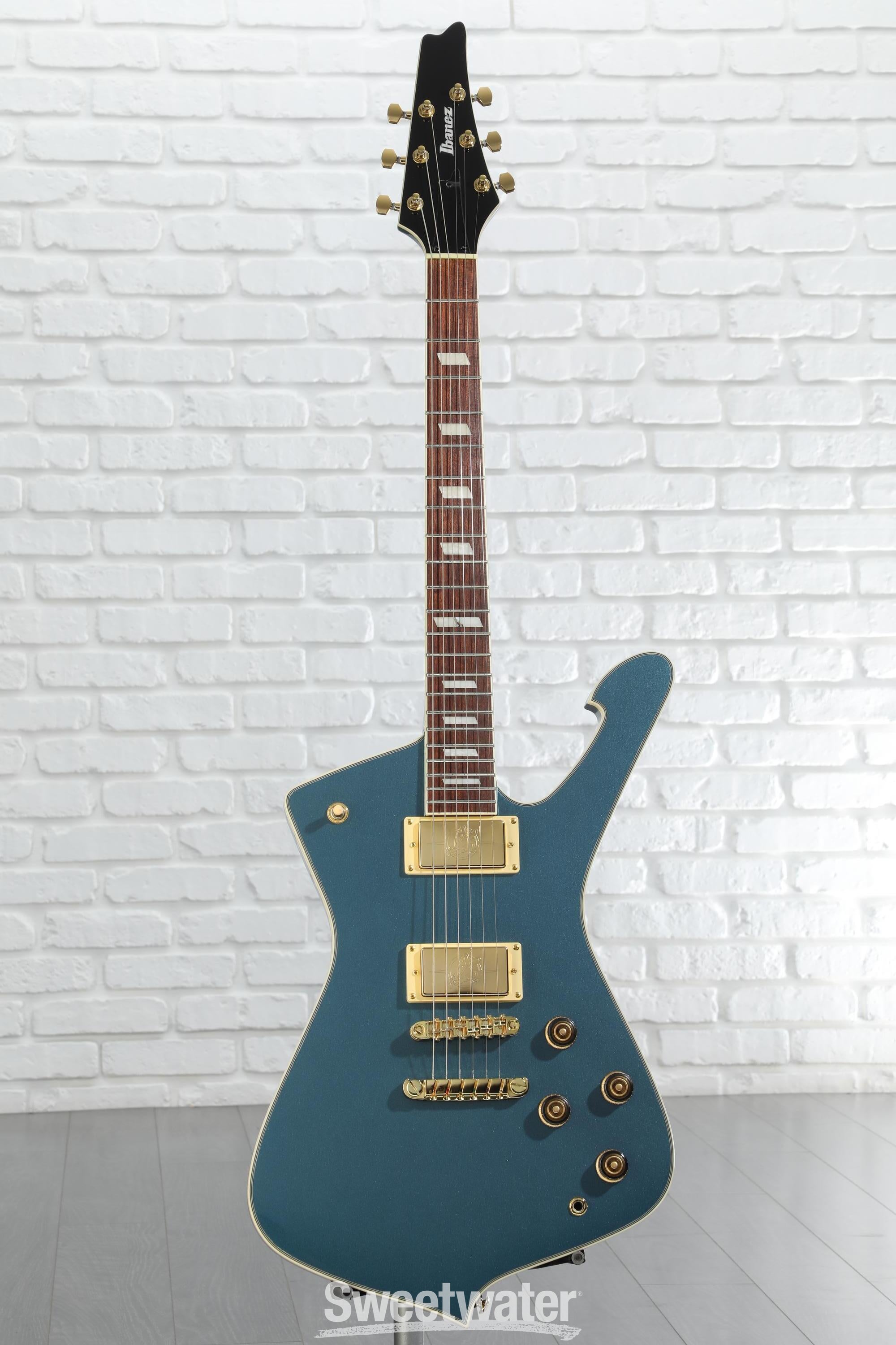 Ibanez Iceman IC420 Electric Guitar - Antique Blue Metallic | Sweetwater