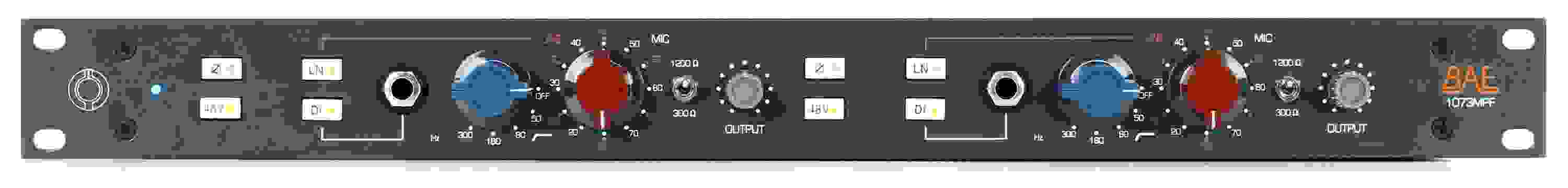 BAE 1073MPF Dual-channel Rackmount Microphone Preamp without Power ...
