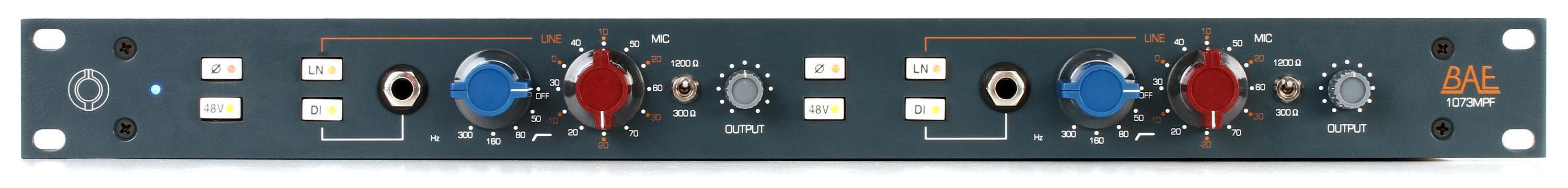 BAE 1073MPF Dual-channel Rackmount Microphone Preamp without Power ...