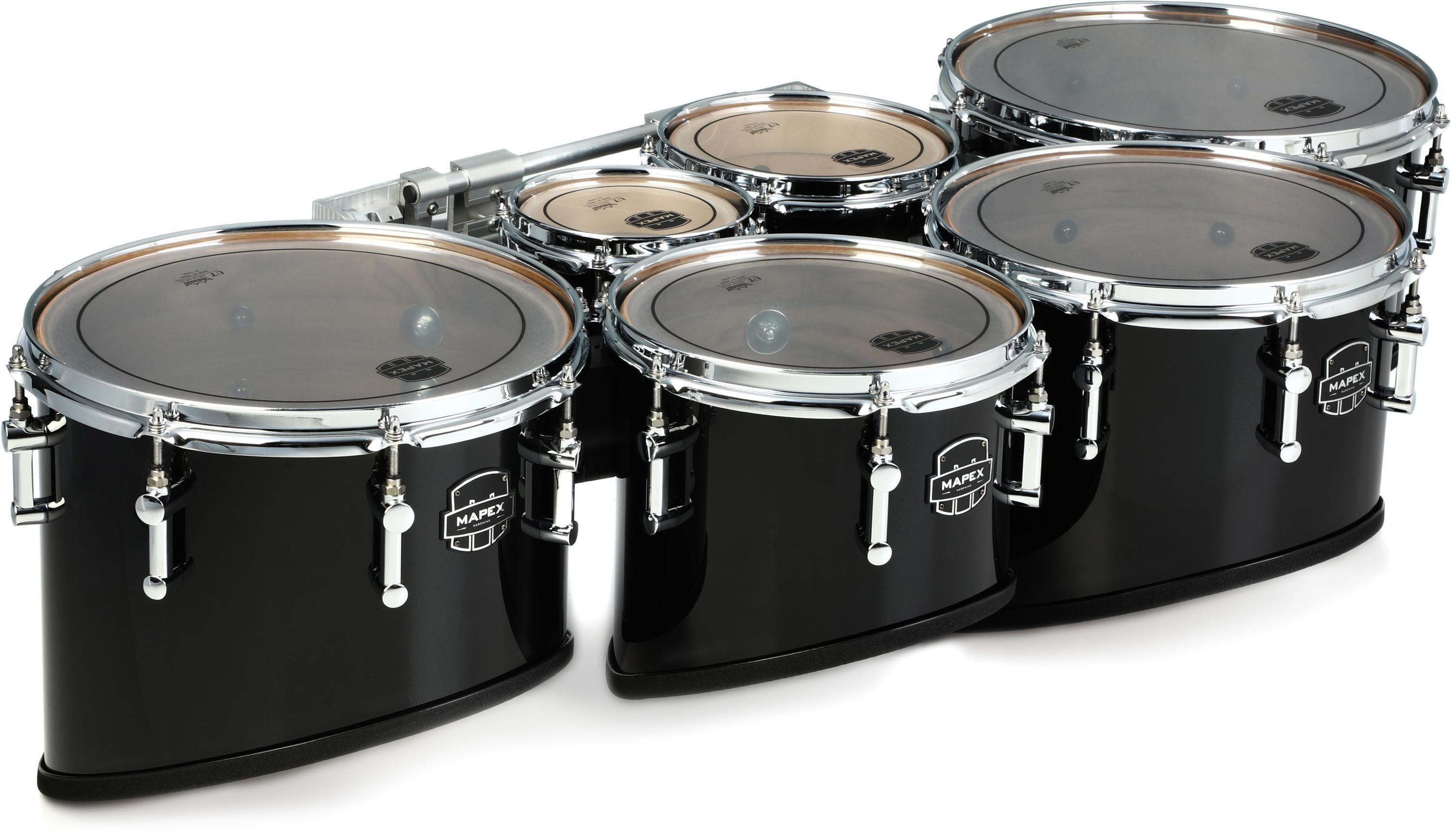Mapex Quantum Mark II Classic Cut Marching Tenor Drum Sextet - 6/8/10 ...