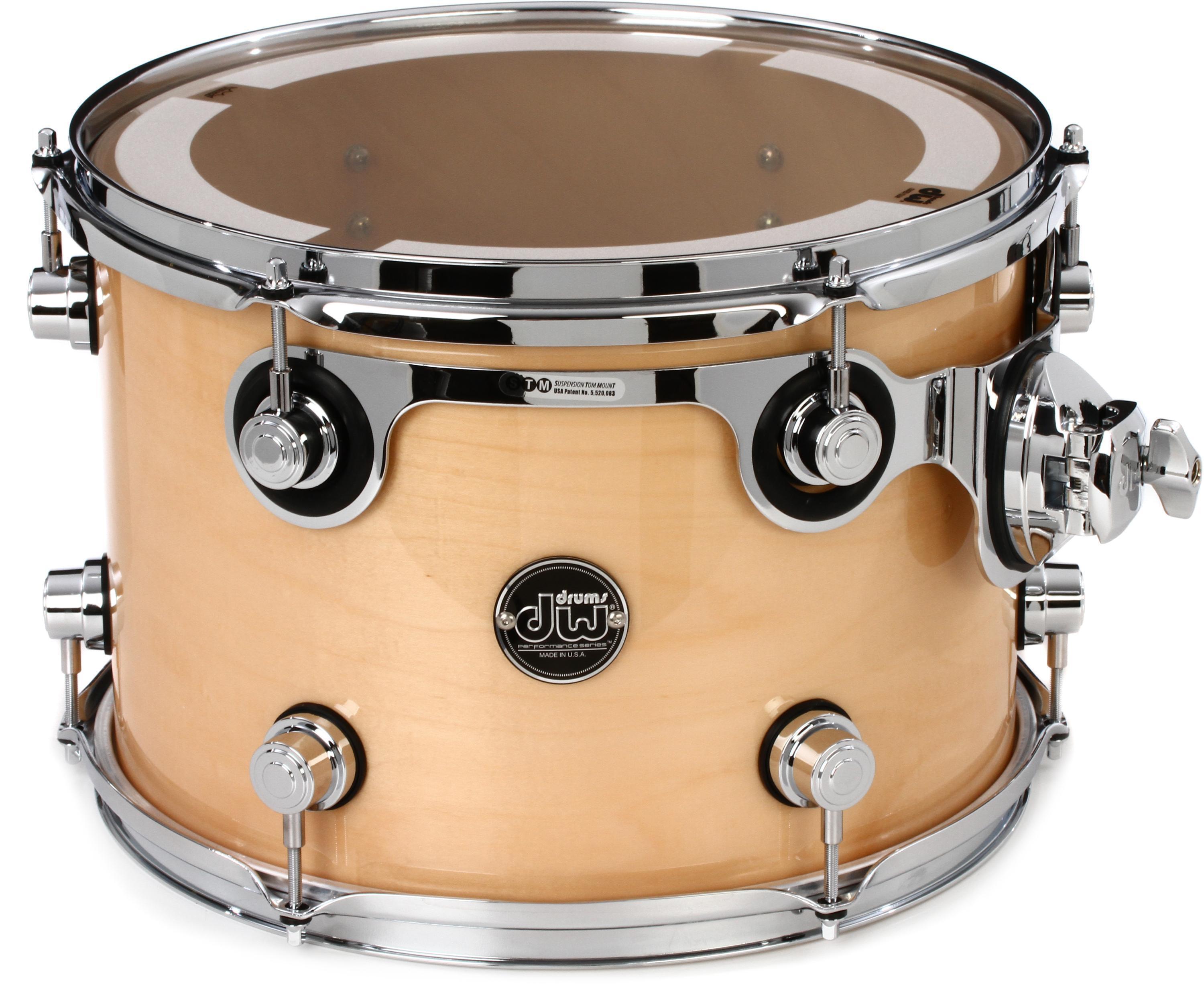 DW Performance Series Mounted Tom - 9 x 13 inch - Natural Lacquer ...