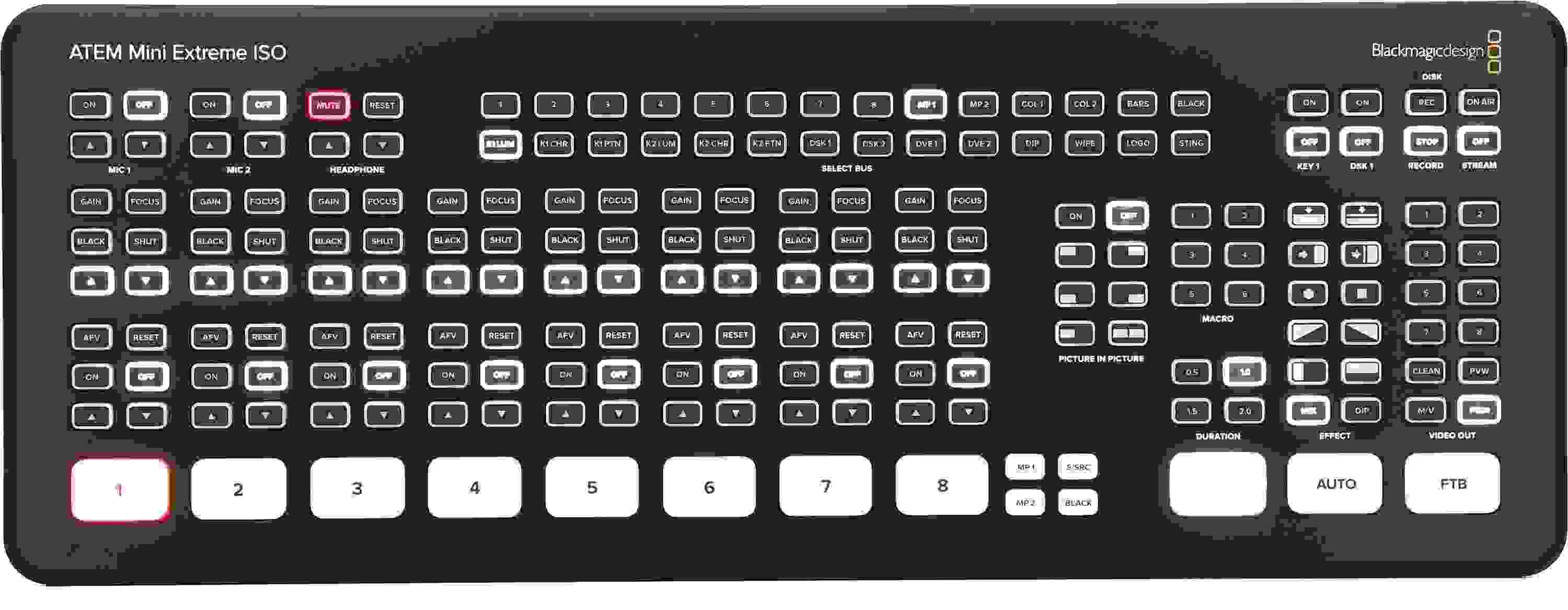 Blackmagic Design ATEM Mini Extreme ISO Video Production Studio with ...