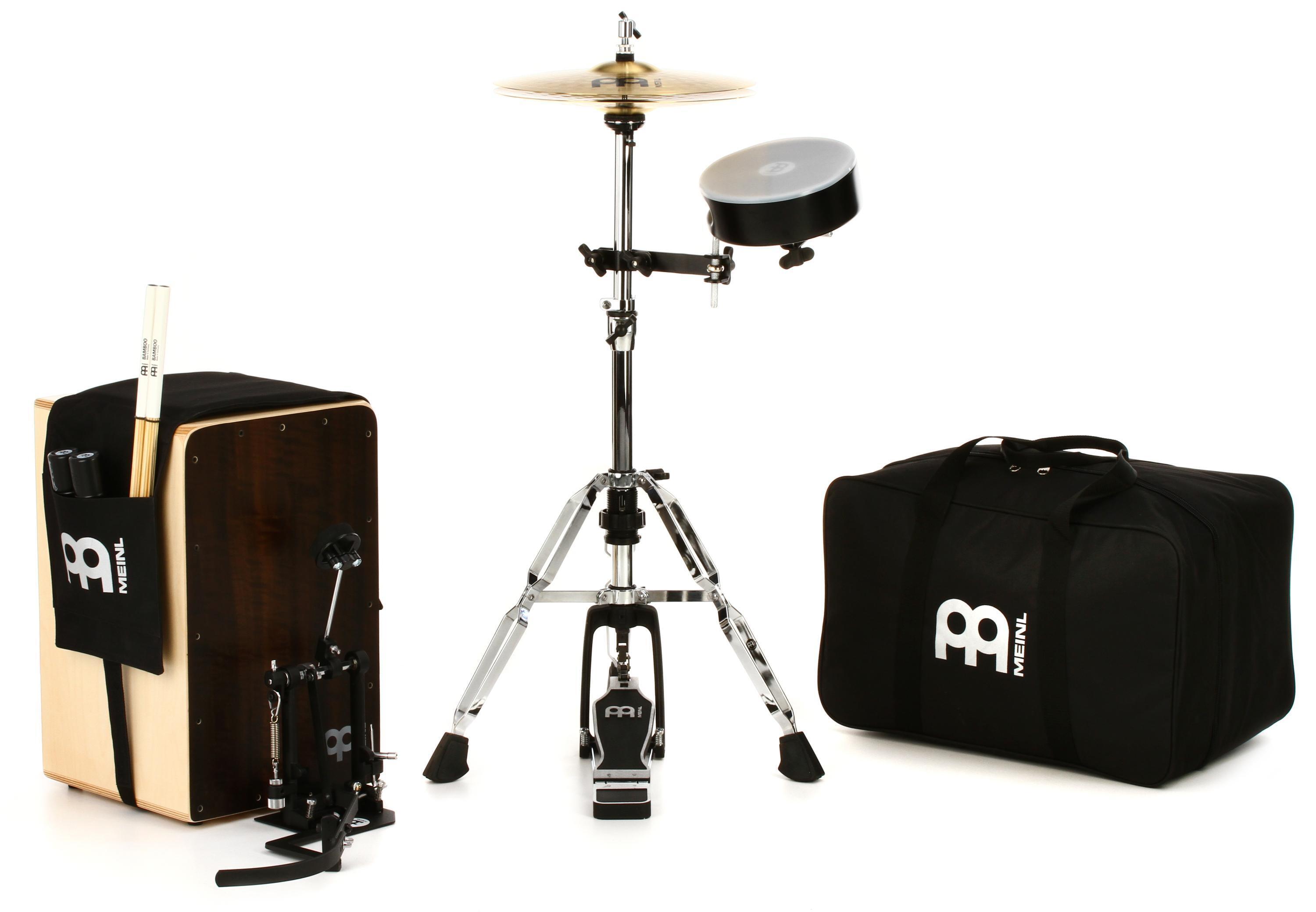 Meinl Percussion Cajon Drum Set with Cymbals and Hardware - Quilted ...