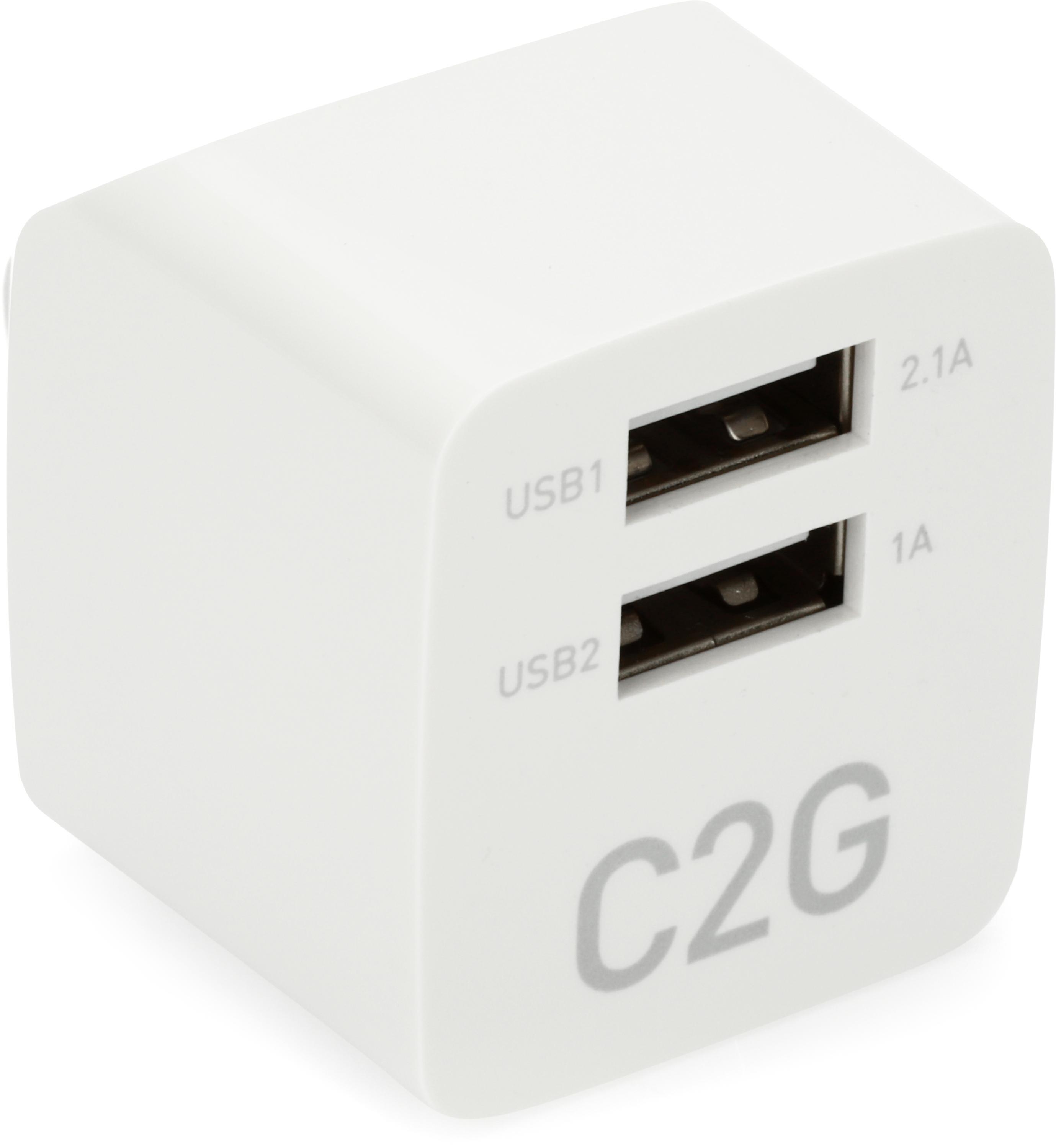 C2G 22322 2-Port USB Wall Charger - AC to USB Adapter | Sweetwater
