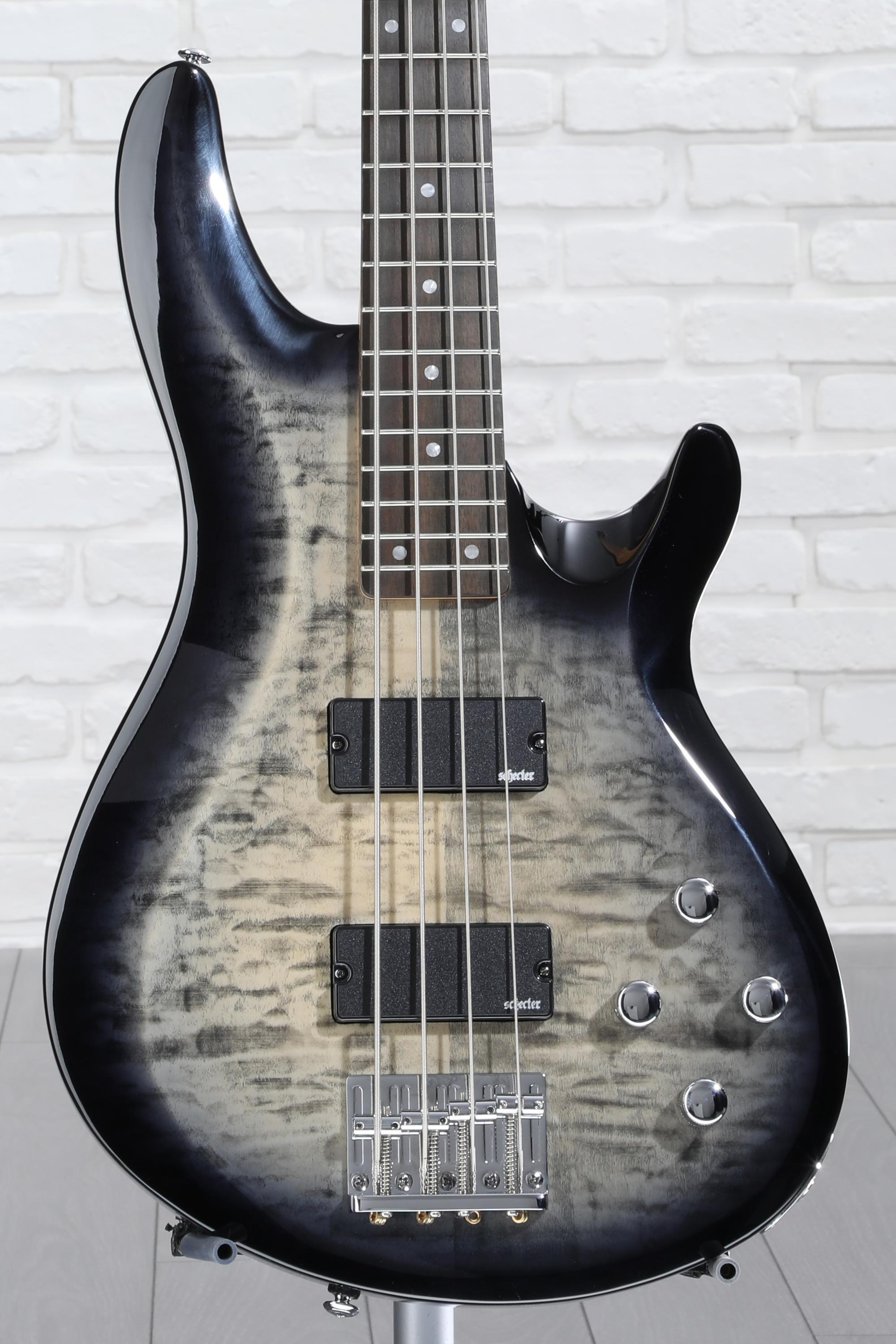 Schecter C-4 Plus Bass Guitar - Charcoal Burst | Sweetwater