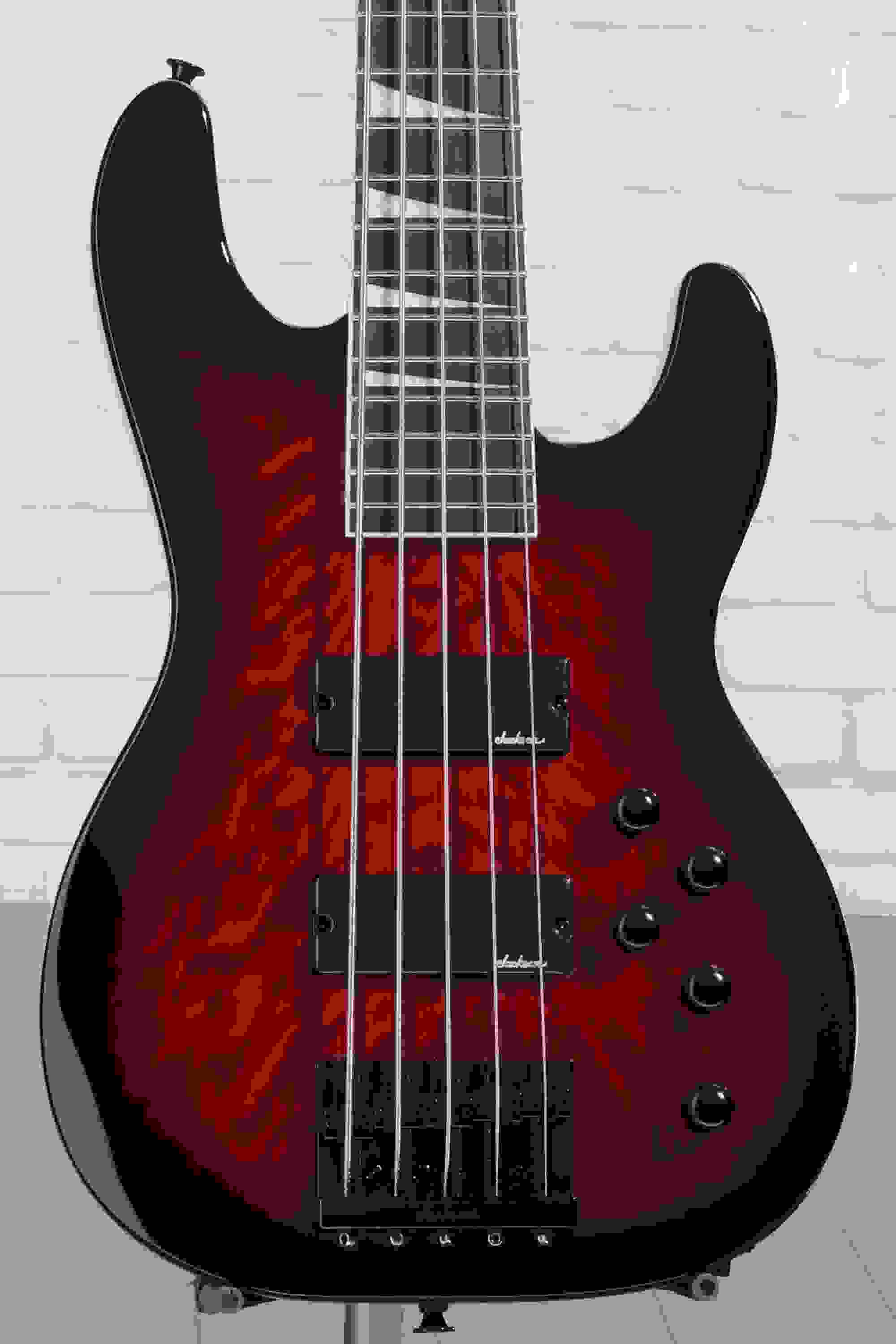 Jackson Concert Bass JS3VQ - Transparent Red Burst | Sweetwater
