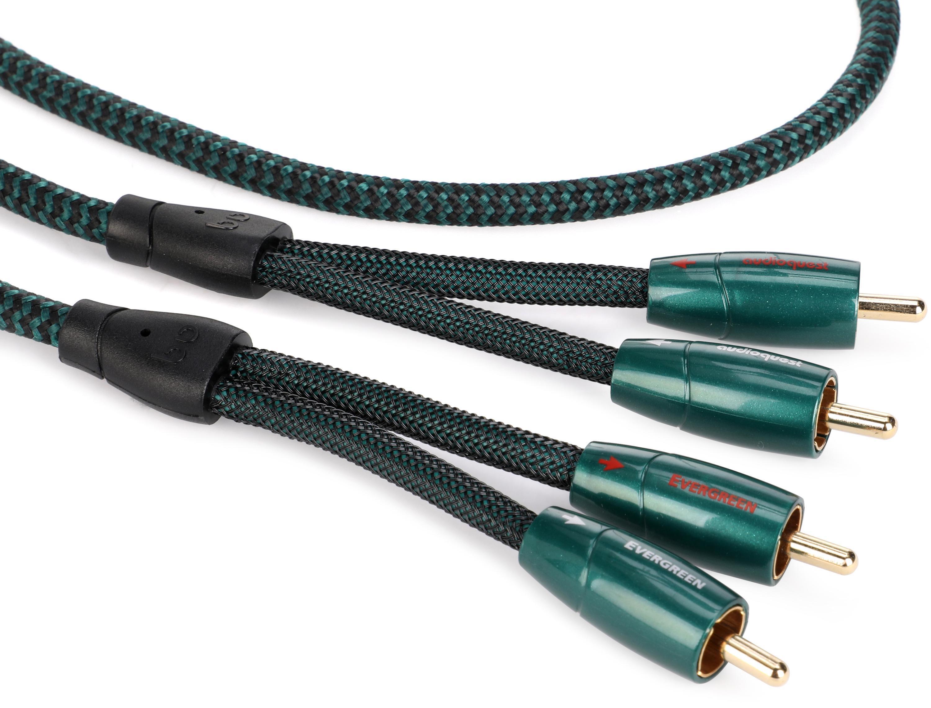 AudioQuest Evergreen 2x Male RCA to 2x Male RCA Analog Audio ...