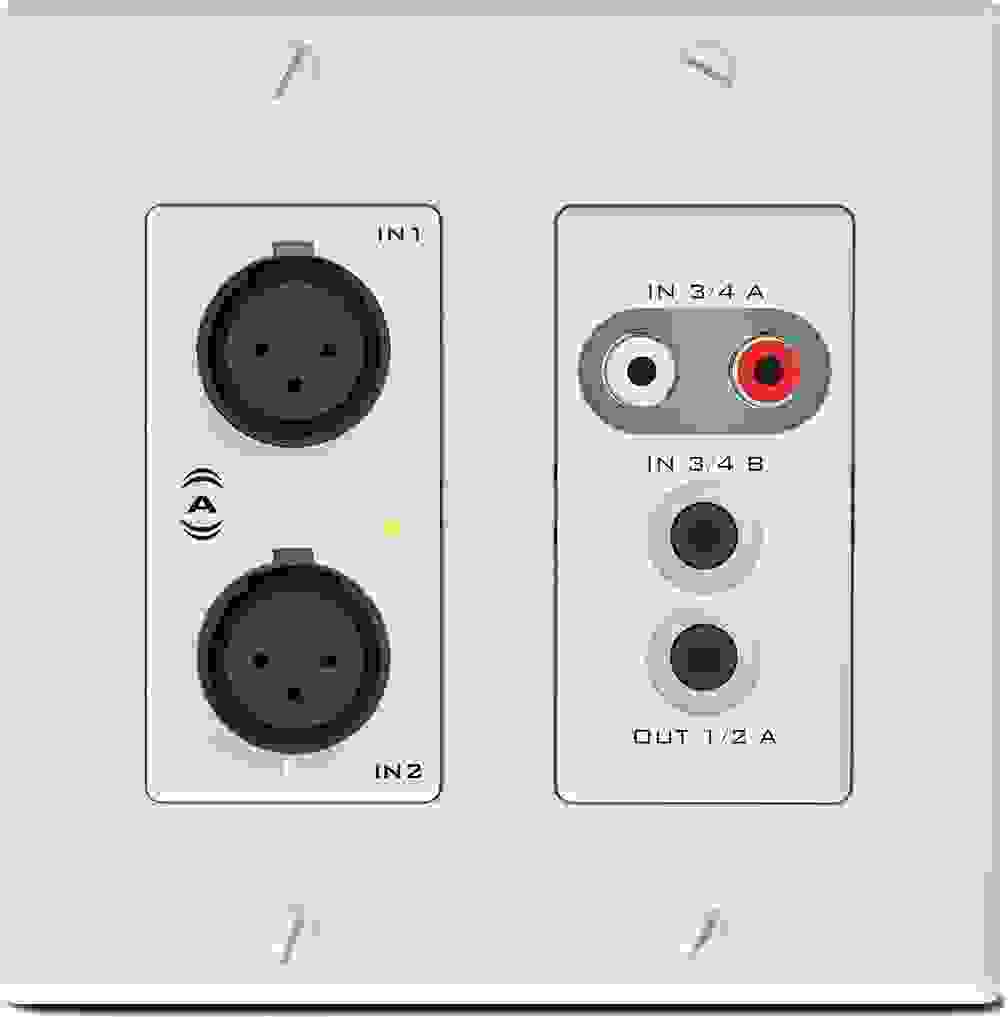 Attero Tech unD6IO Dante Networked Audio Wall Plate | Sweetwater