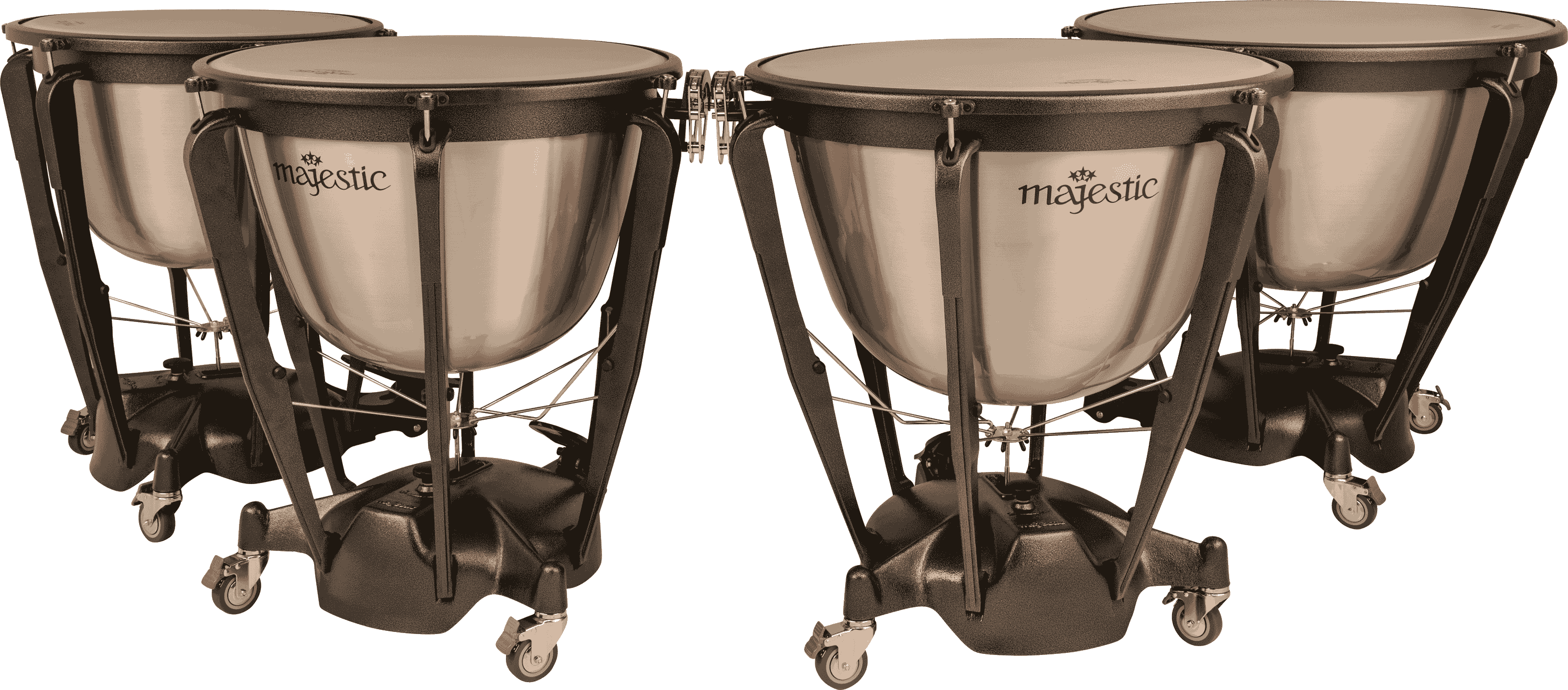 Majestic Symphonic Series Polished Copper Timpani - Set of 4 | Sweetwater