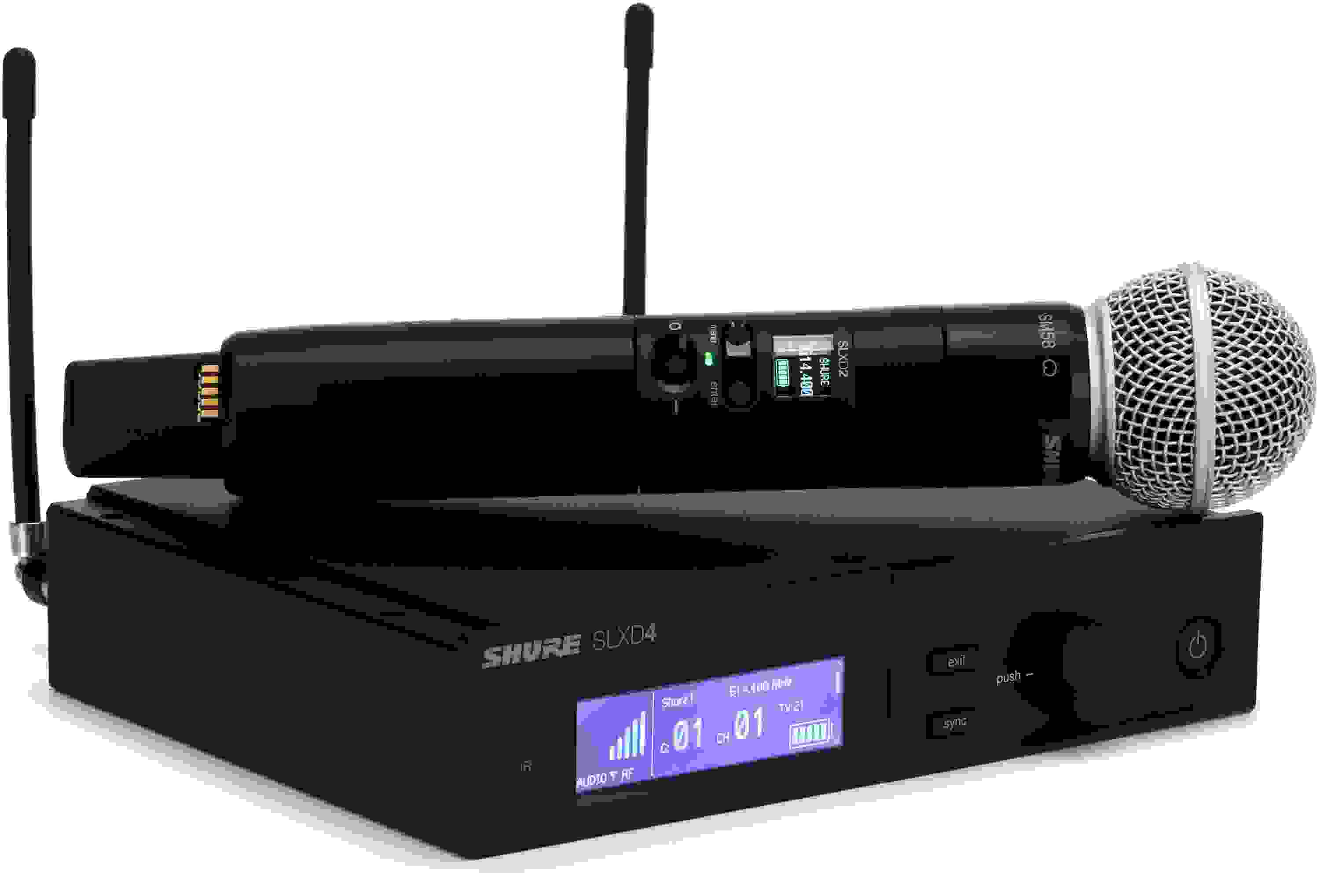 Shure SLXD24/SM58 Digital Wireless Handheld Microphone System - H55 Band | Sweetwater