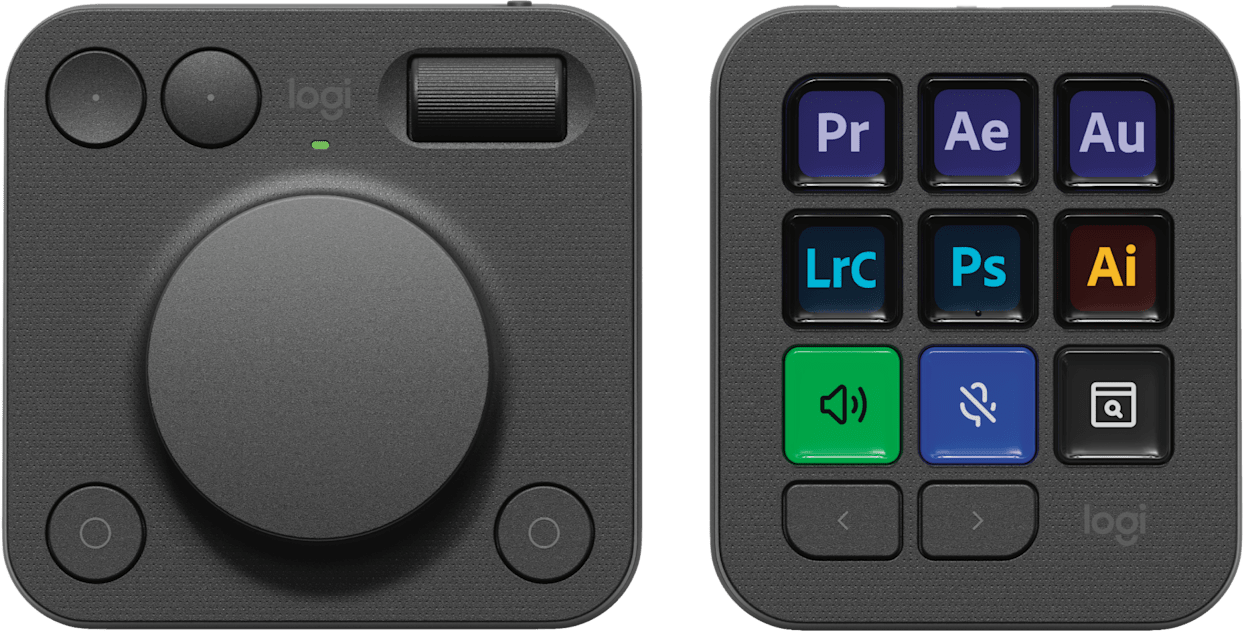 Logitech MX Creative Console Customizable Desktop Interface - Graphite ...