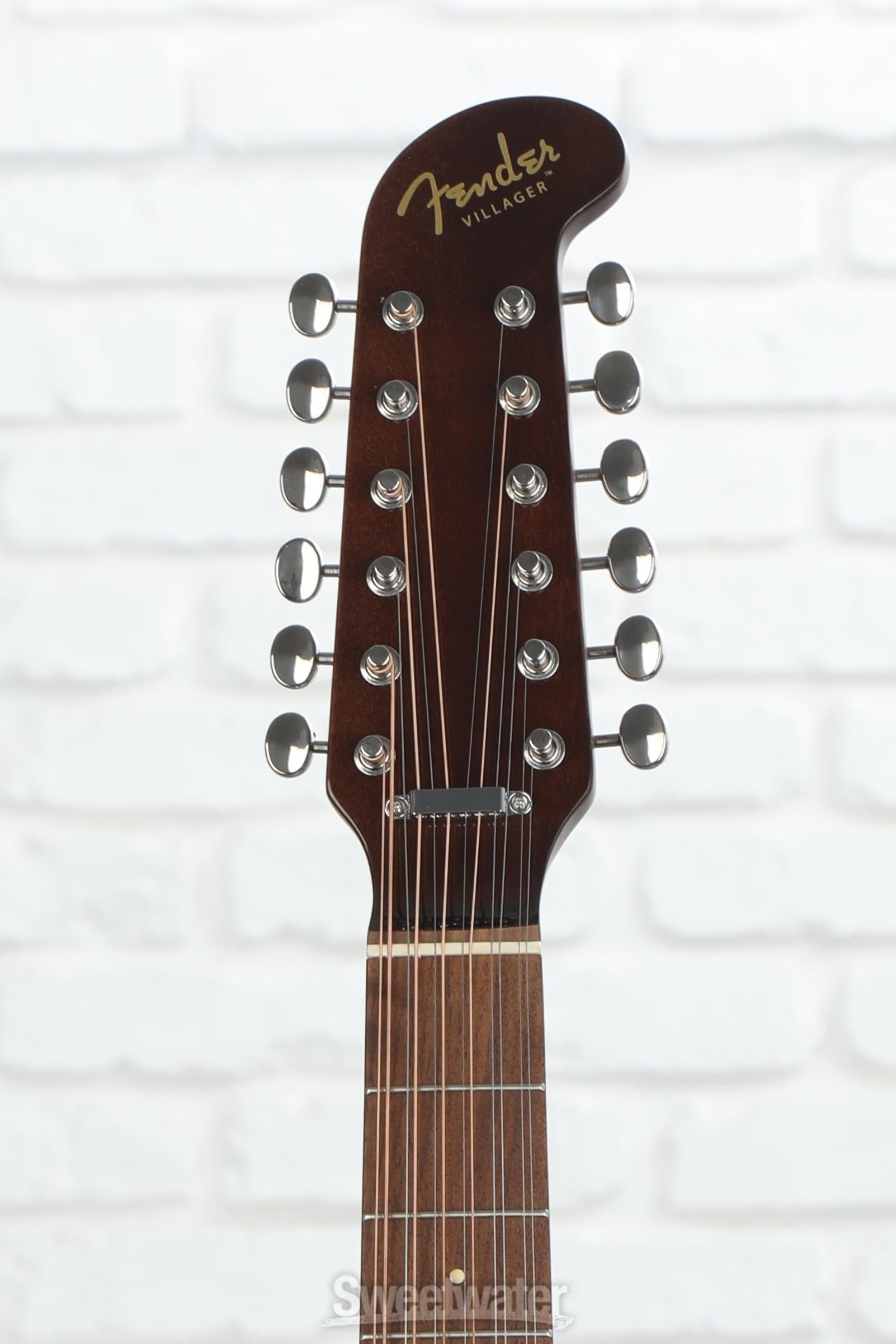 Fender Villager 12-string Acoustic-electric Guitar - Aged Natural ...