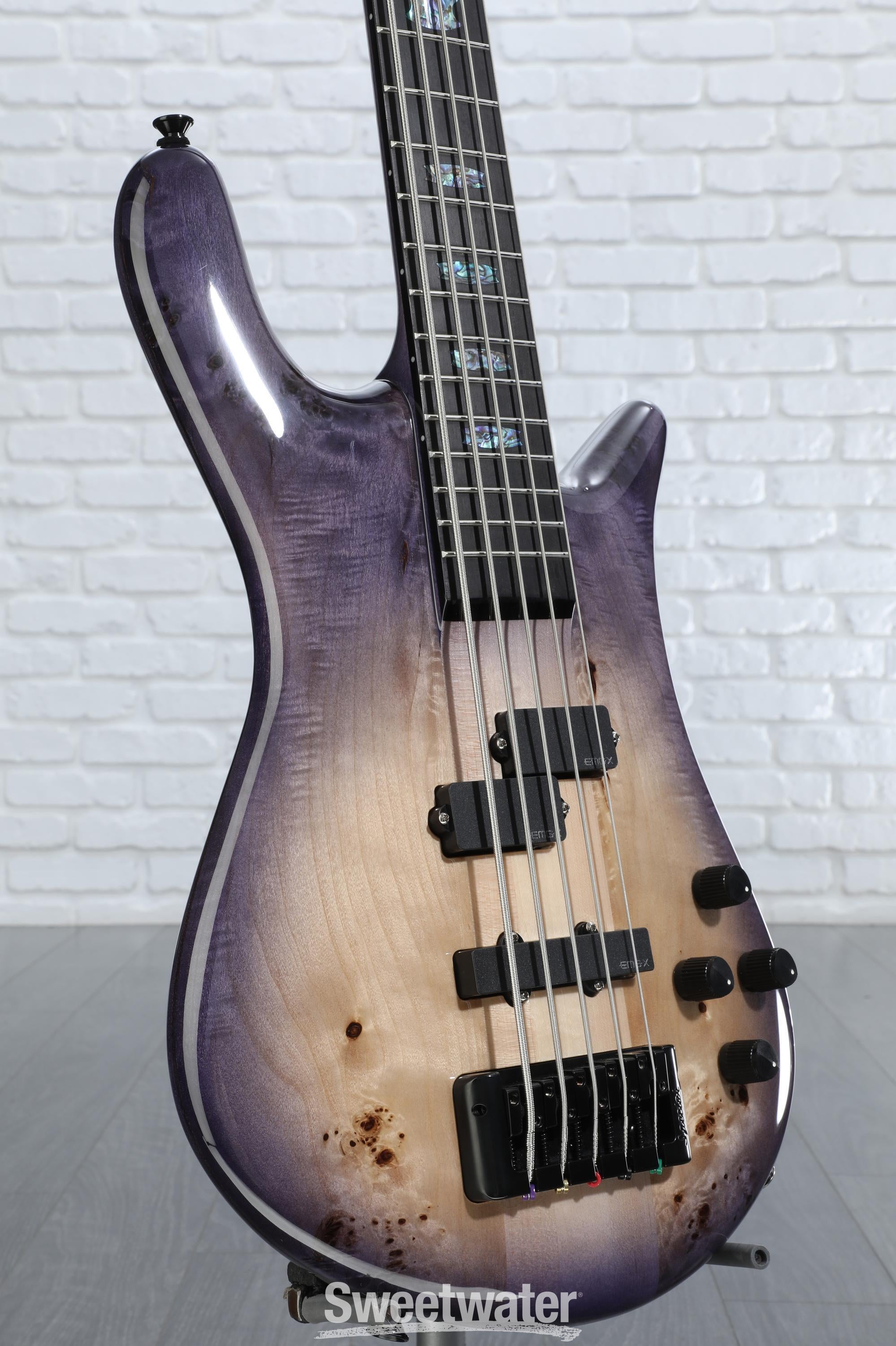 Spector Euro 5 CST Electric Bass Guitar - Natural Violet Burst | Sweetwater