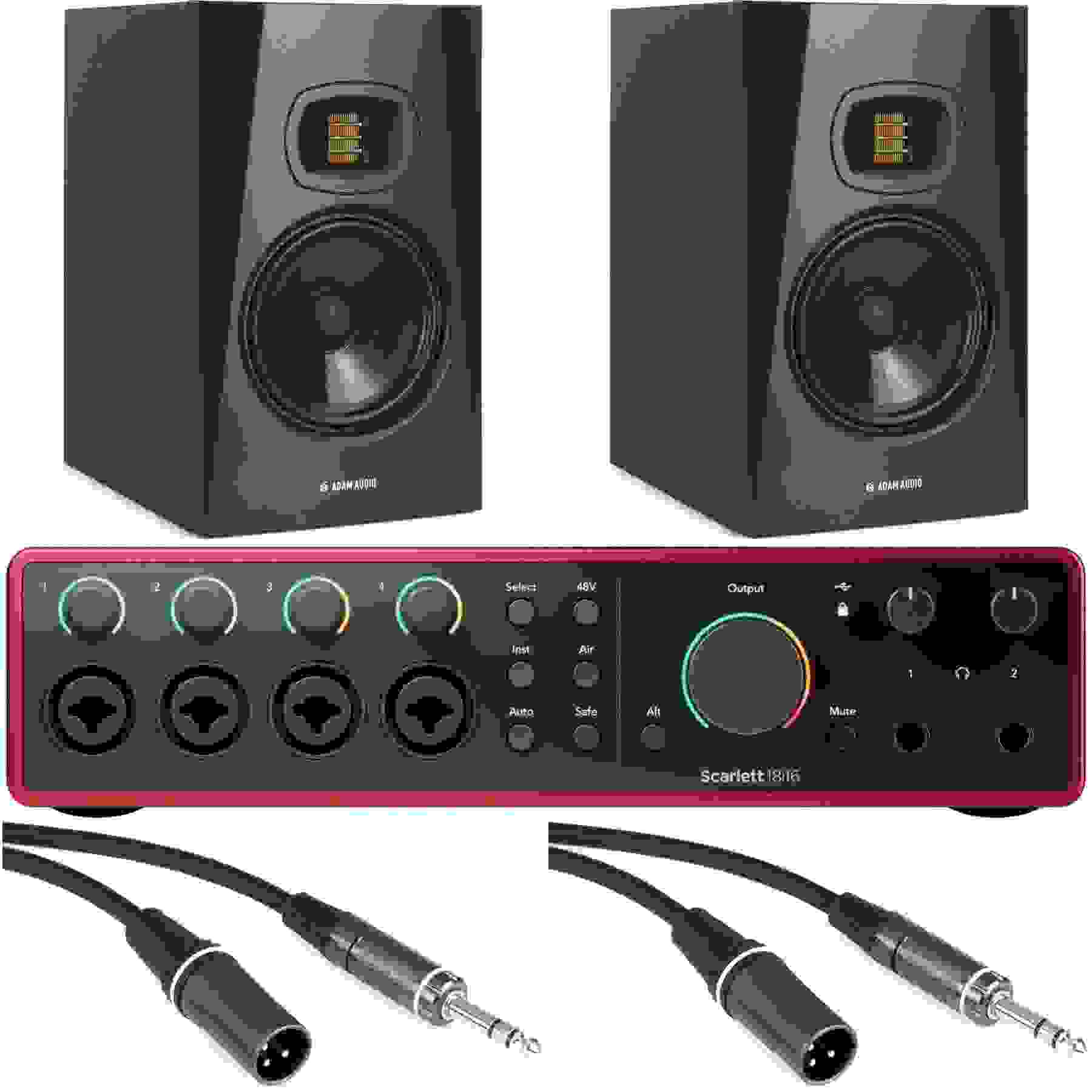 Focusrite Scarlett 18i16 Fourth Generation USB Audio Interface and ADAM ...
