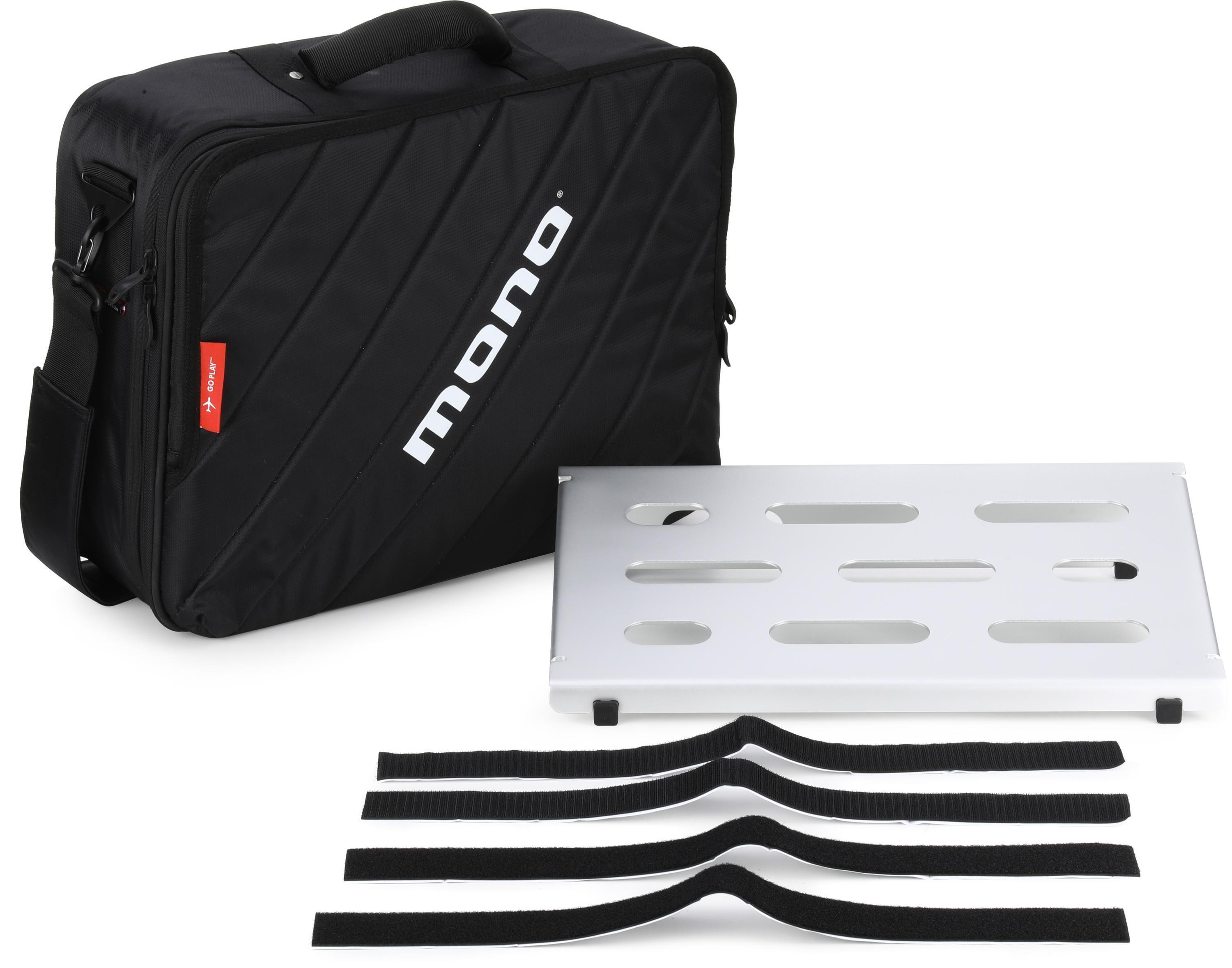 MONO Pedalboard Small With Club Accessory Case 2.0 - Silver | Sweetwater
