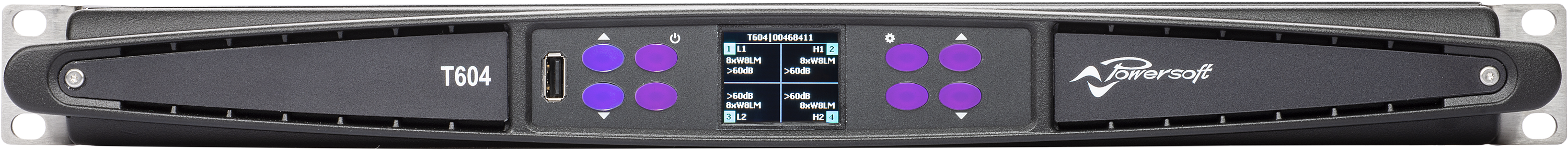 Powersoft T604 6,000-watt 4-channel Power Amplifier with Dante | Sweetwater