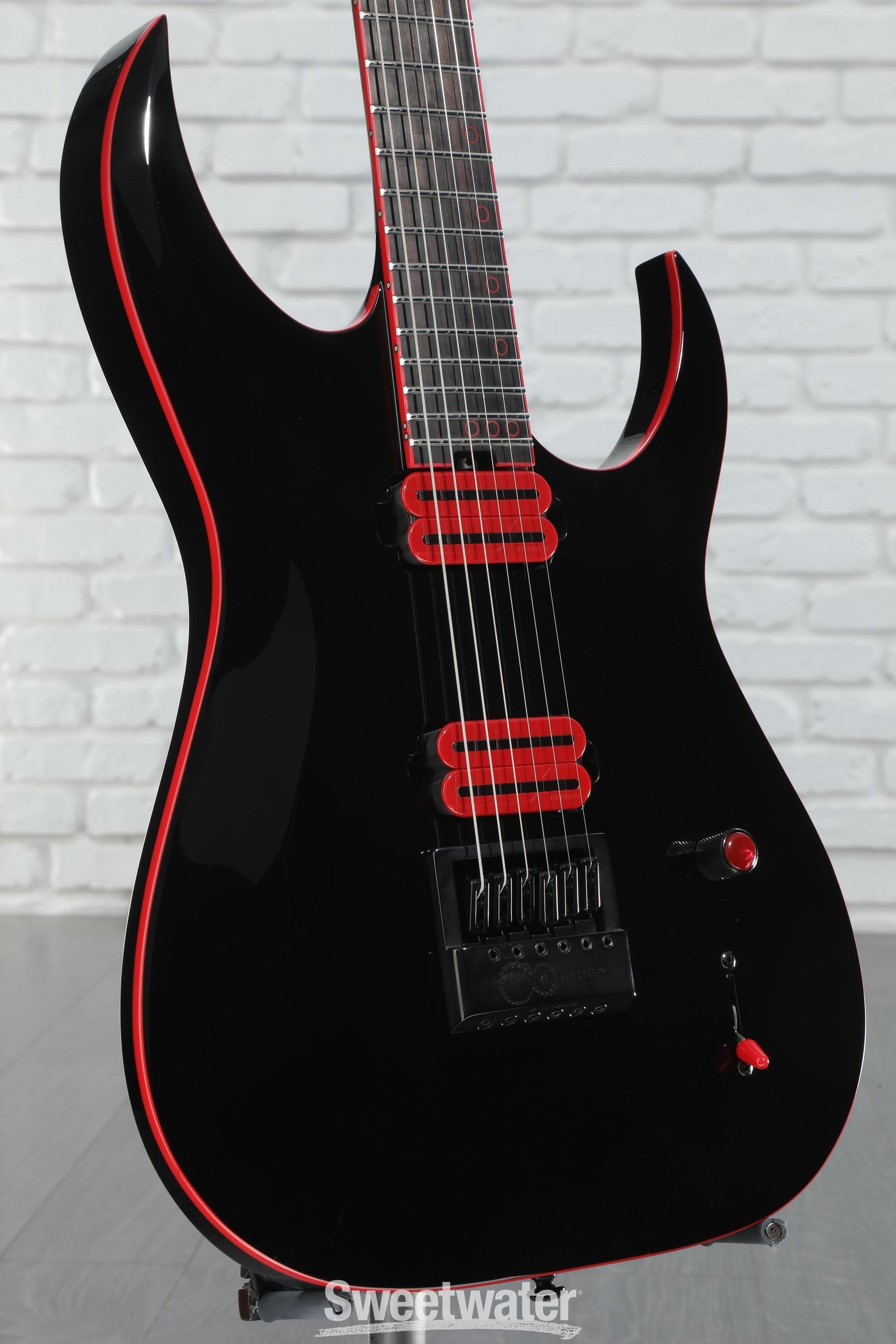 Schecter Sunset-6 ET Red Dawn Electric Guitar - Gloss Black | Sweetwater