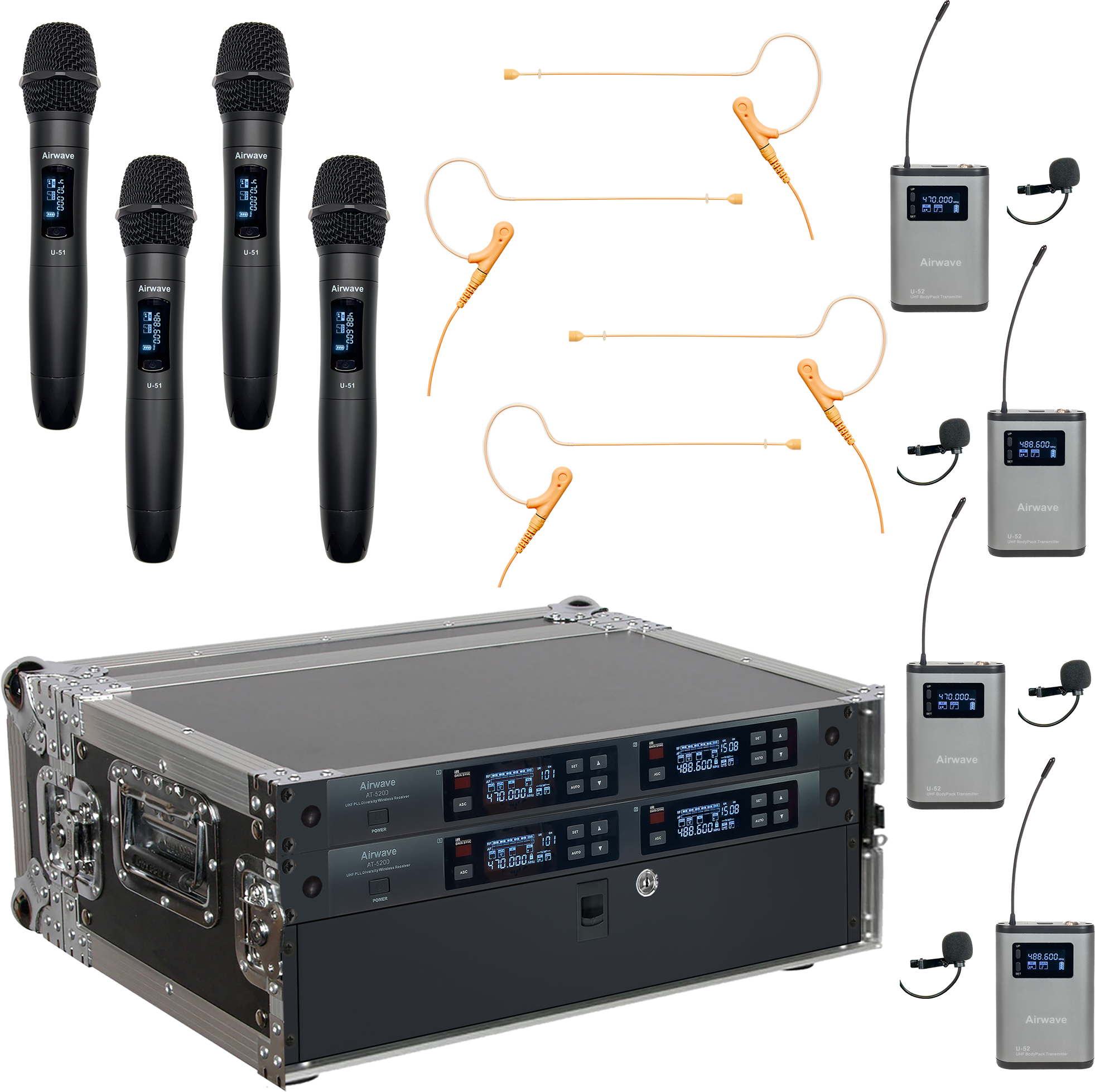 Airwave Technologies AT-RS4 4-channel Wireless Microphone System ...