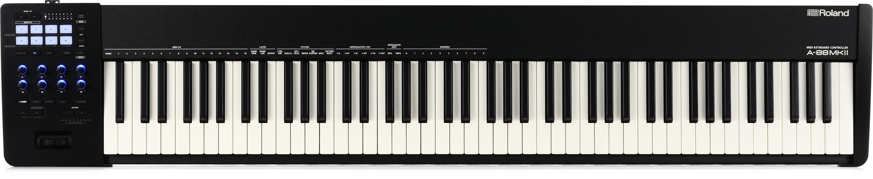 Roland A-88 MKII 88-key Keyboard Controller | Sweetwater