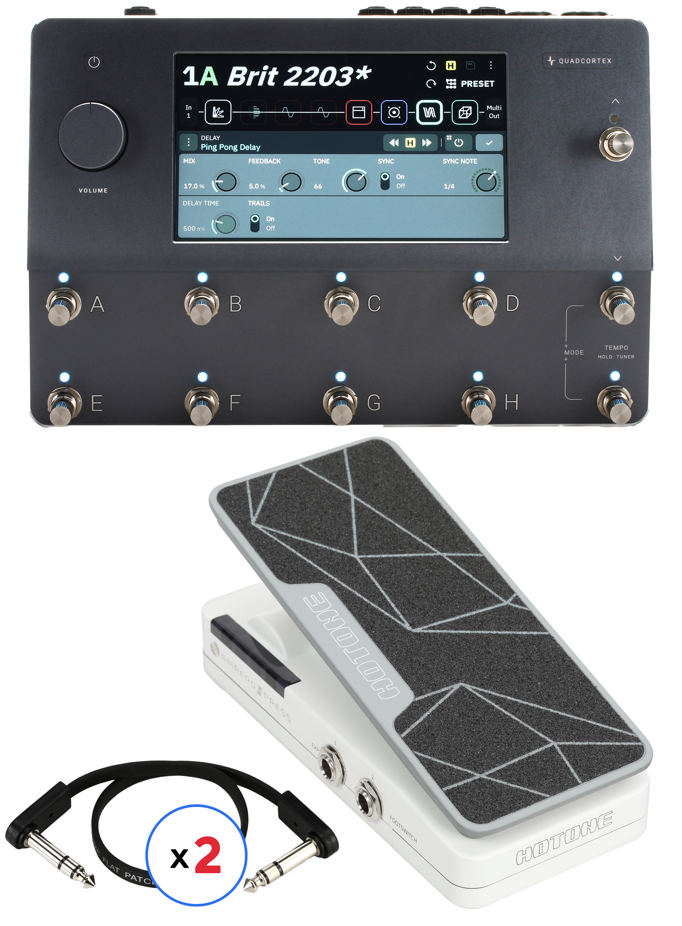 Neural DSP Quad Cortex Quad-Core Digital Effects Modeler/Profiling Floorboard and Expression ...