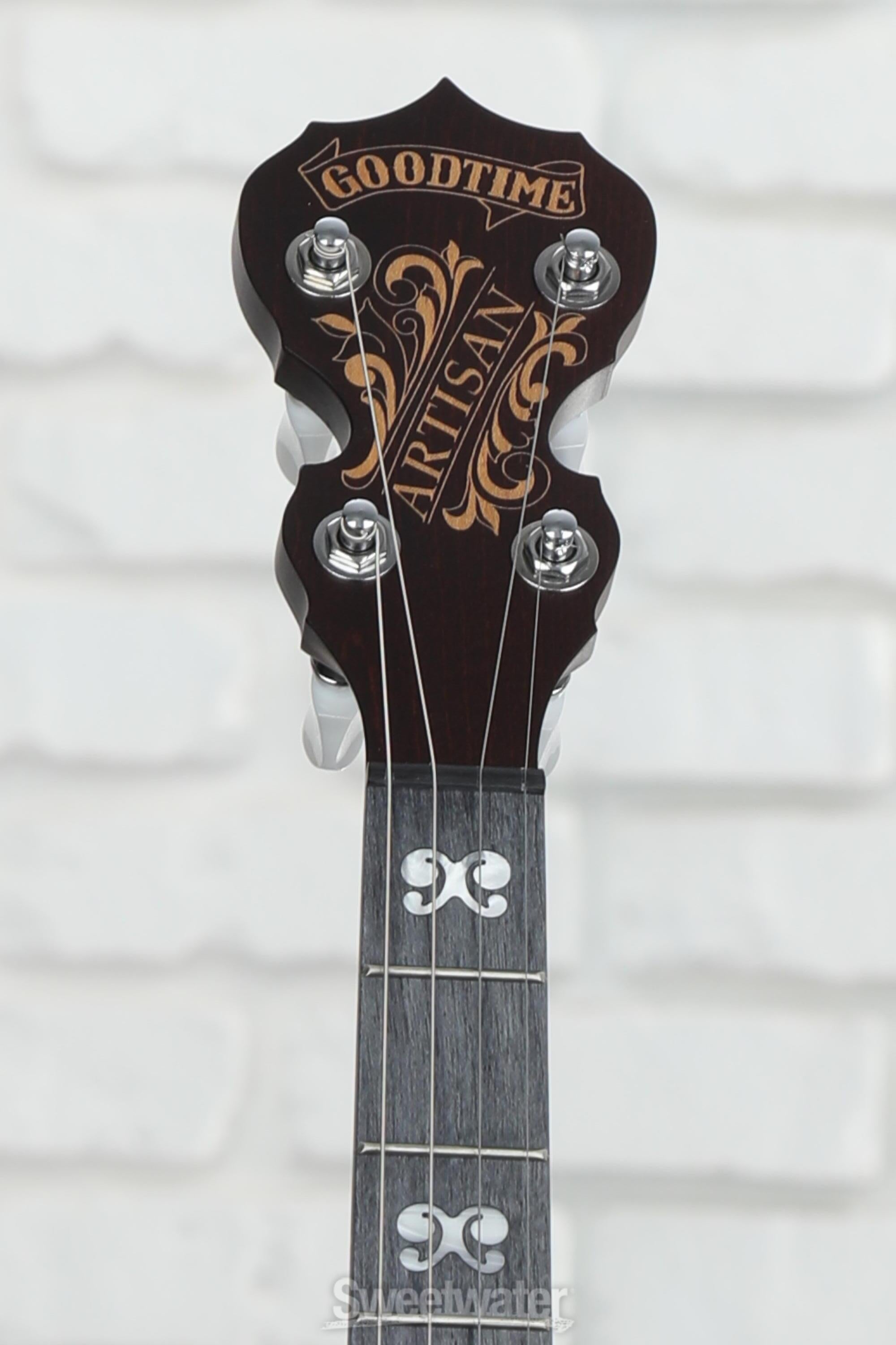 Deering Artisan Goodtime 19-fret Tenor Banjo - Dark Red Mahogany Satin ...