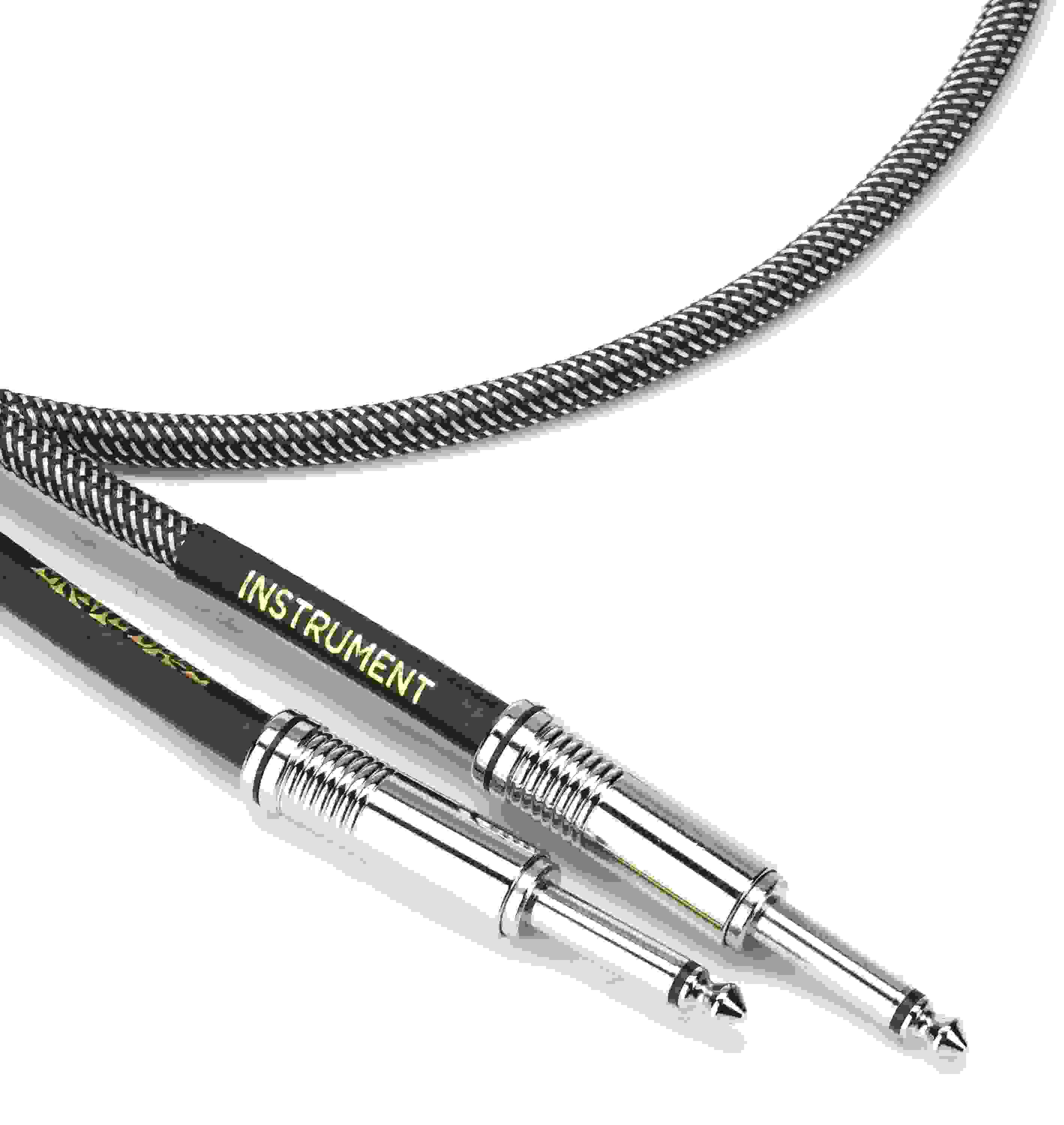 Ernie Ball EB6429 Braided Instrument Cable - 10 foot, Silver Fox ...