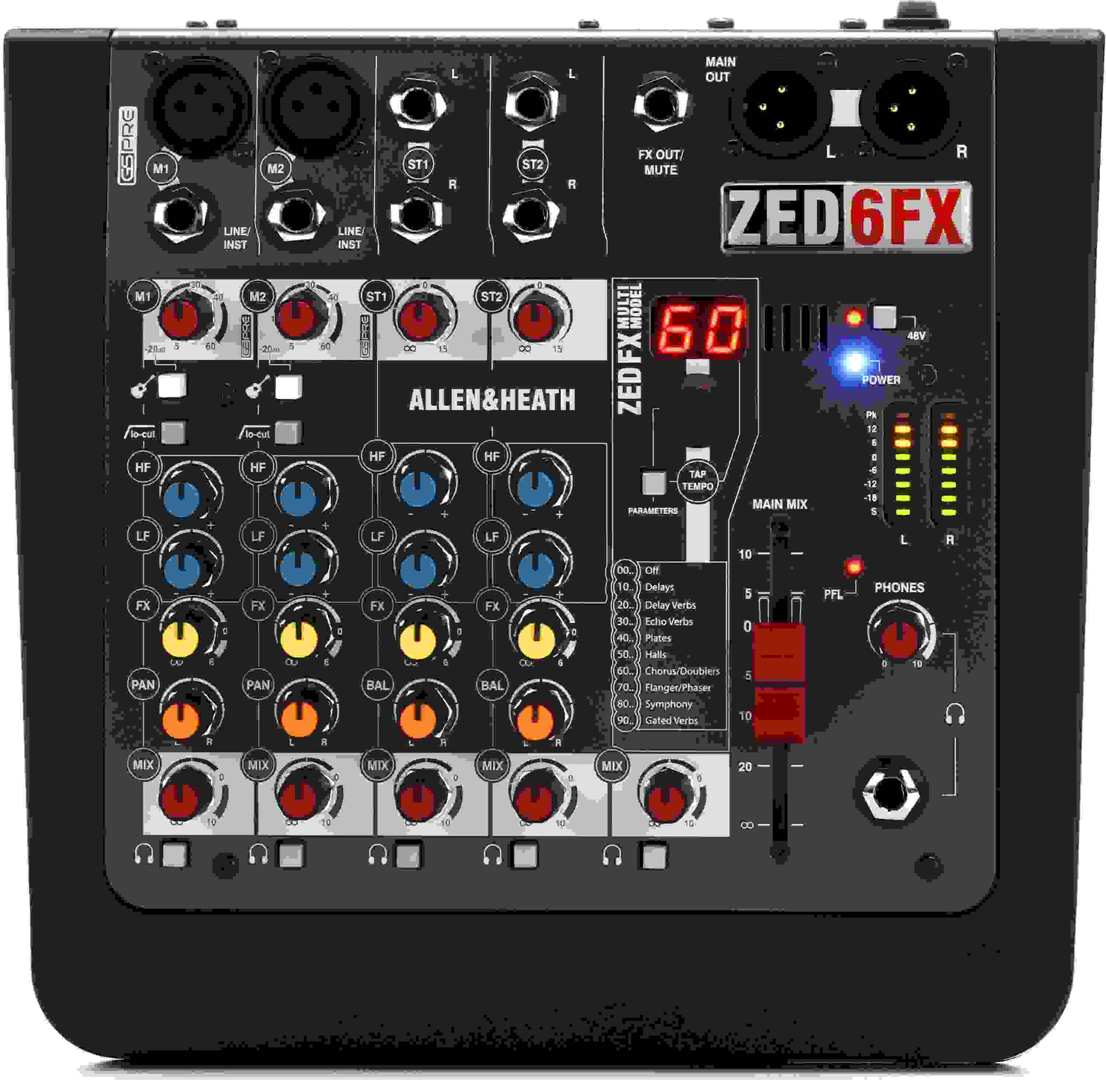 Allen & Heath ZED-6FX 4-channel Mixer with Effects | Sweetwater