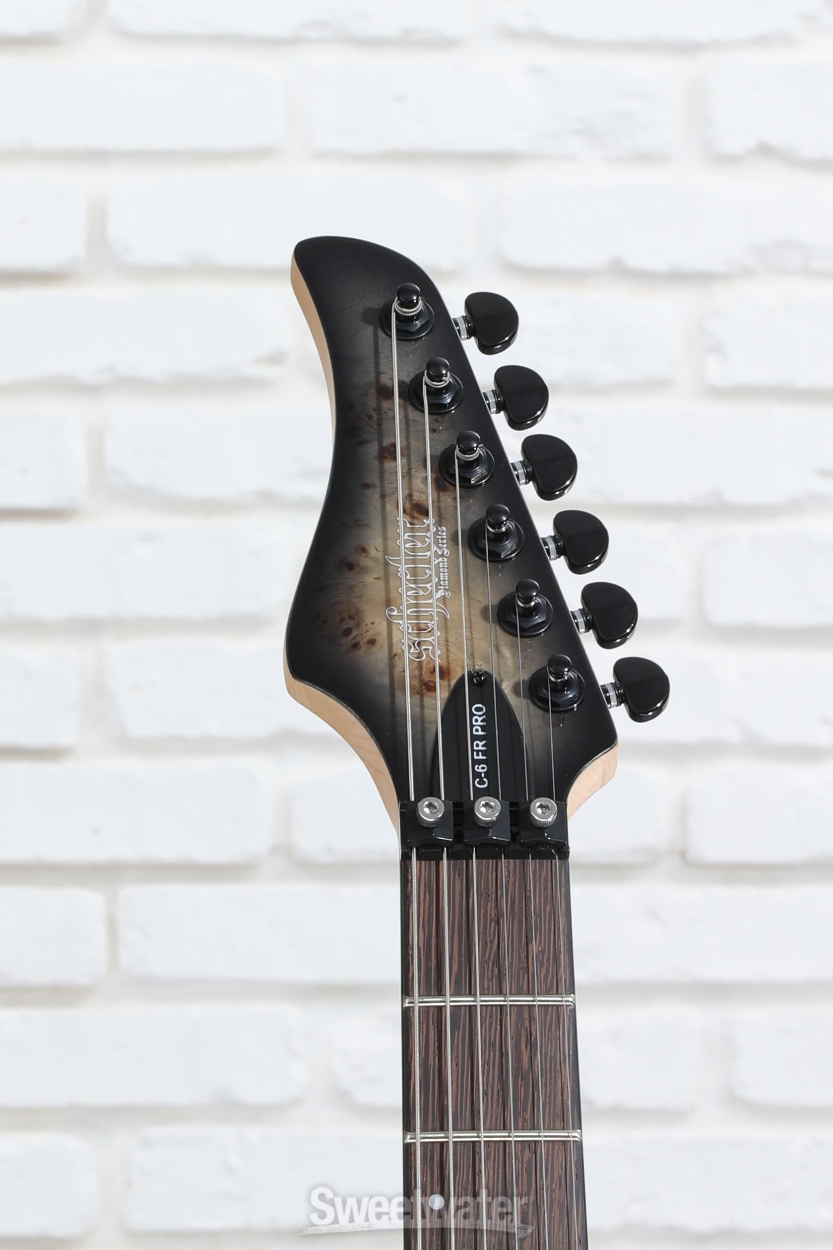 Schecter C-6 FR Pro Electric Guitar - Charcoal Burst, Sweetwater Exclusive