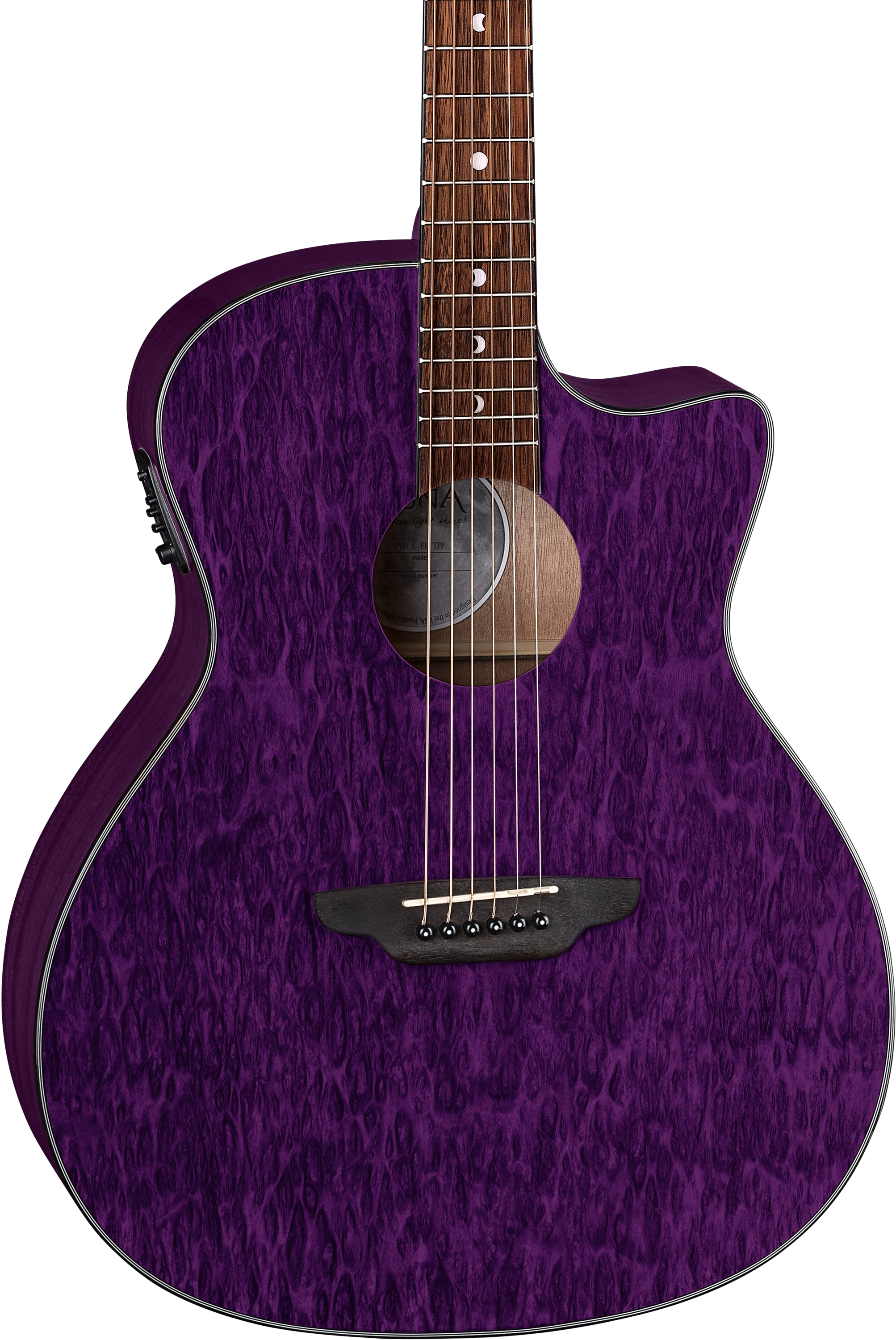 Luna Gypsy Eucalyptus Acoustic-electric Guitar - Trans Purple | Sweetwater