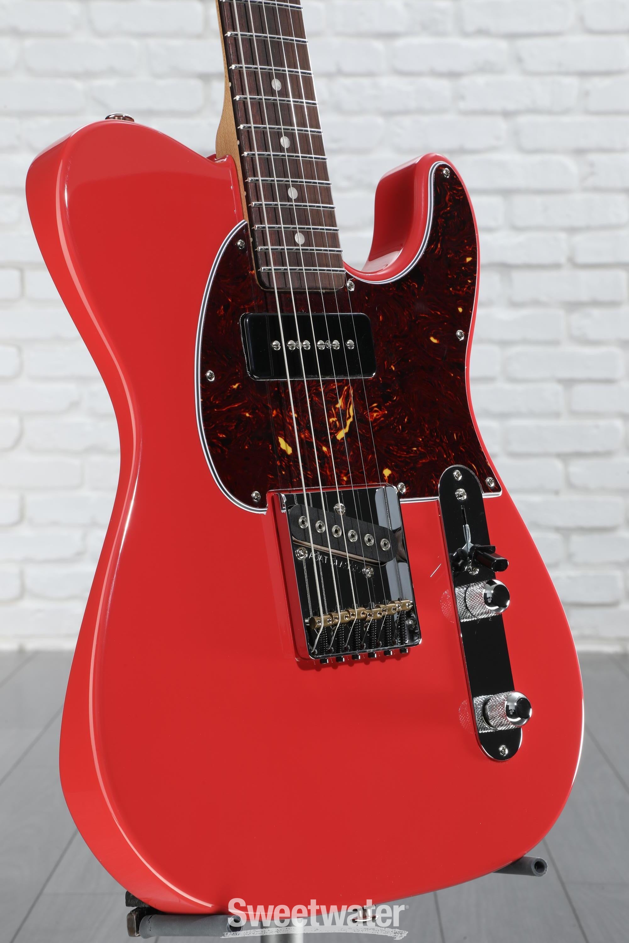 G&L Fullerton Deluxe ASAT Classic Bluesboy P90 - Fiesta Red, Sweetwater ...