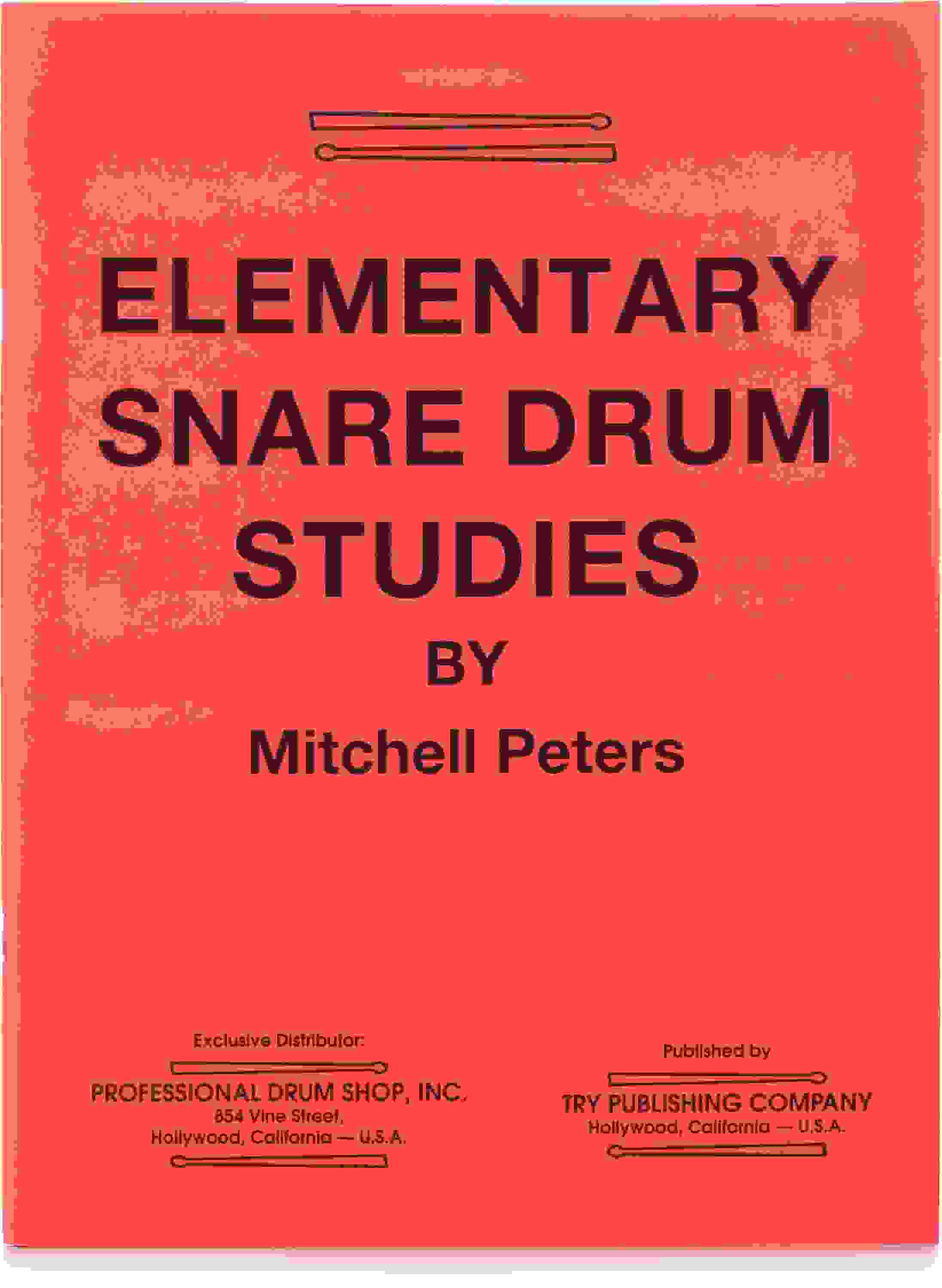 Professional Drum Shop Mitchell Peters Elementary Snare Drum Studies ...