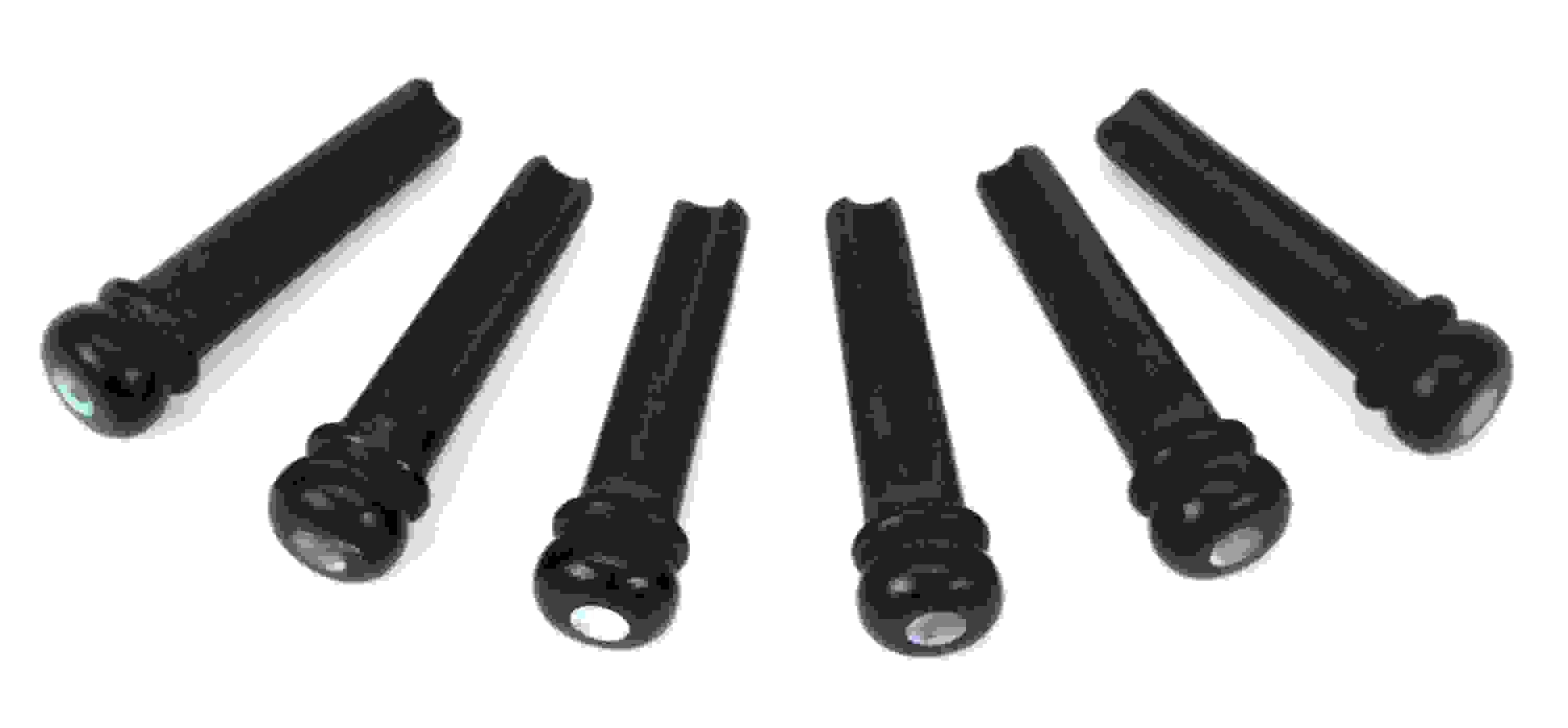 Taylor Ebony Bridge Pins with Abalone Dots | Sweetwater