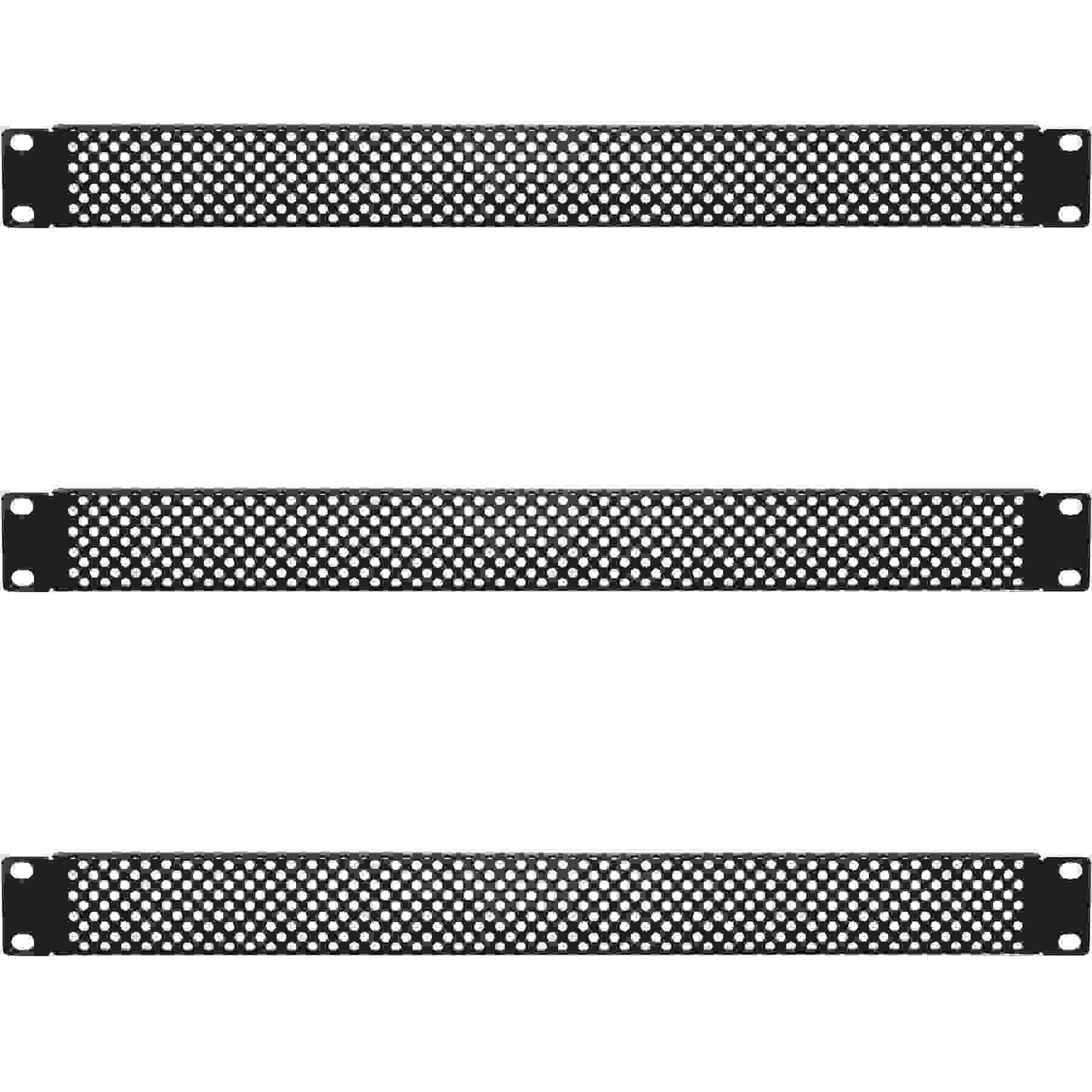Gator GRW-PNLPRF1 Perforated Flanged Rack Panel 1U - 3 Pack | Sweetwater