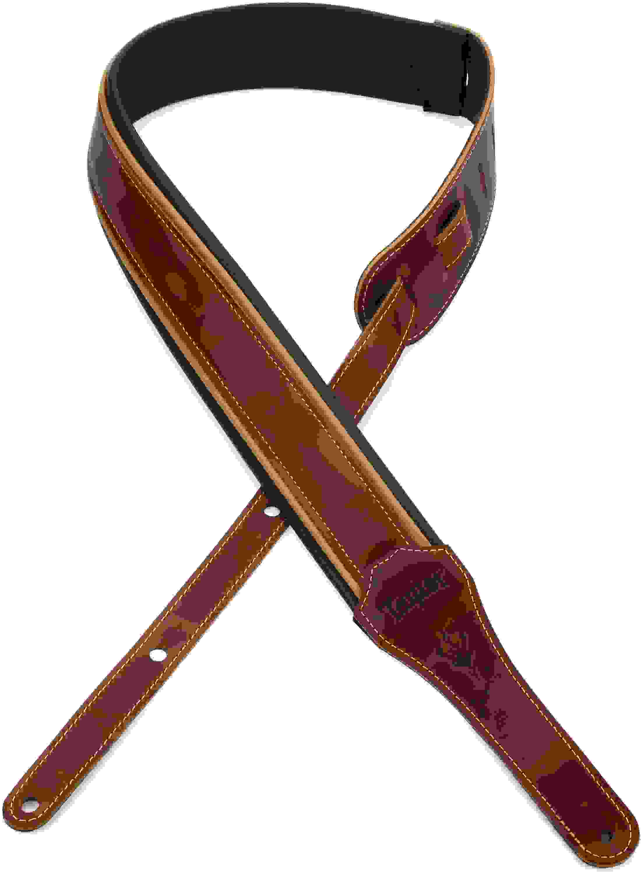 Taylor Century 2.5-inch Guitar Strap - Medium Brown/Butterscotch/Black Leather | Sweetwater