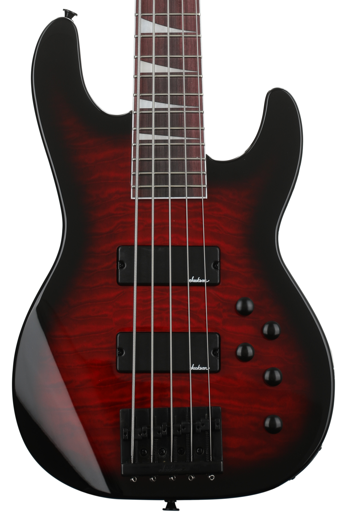 Jackson Concert Bass JS3VQ - Transparent Red Burst | Sweetwater