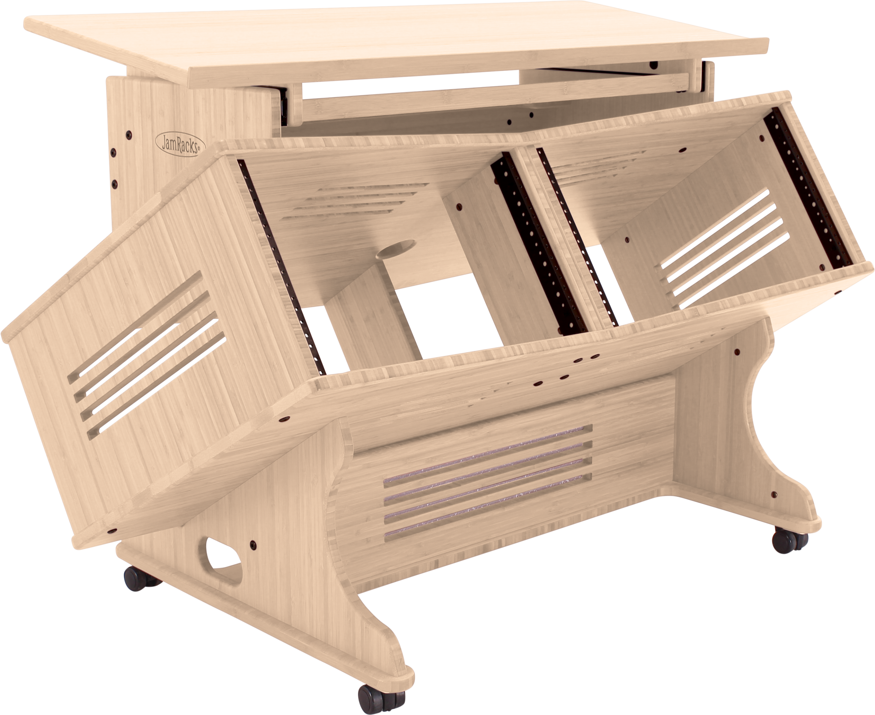 JamRacks Vcar Sidecar Dual 6U Studio Rack with Two Sliding Trays ...