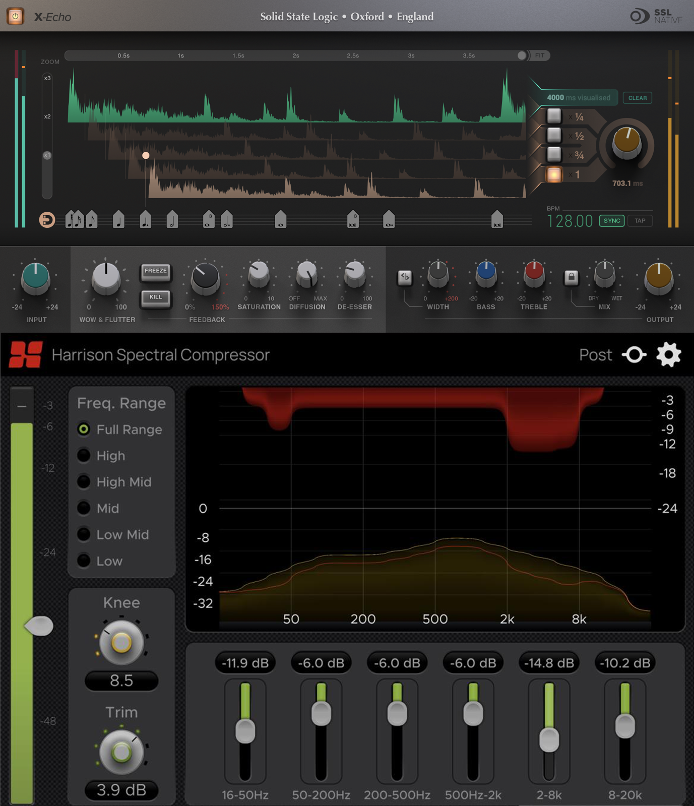Solid State Logic X-Echo and Harrison MPC Spectral Compressor Plug-in ...