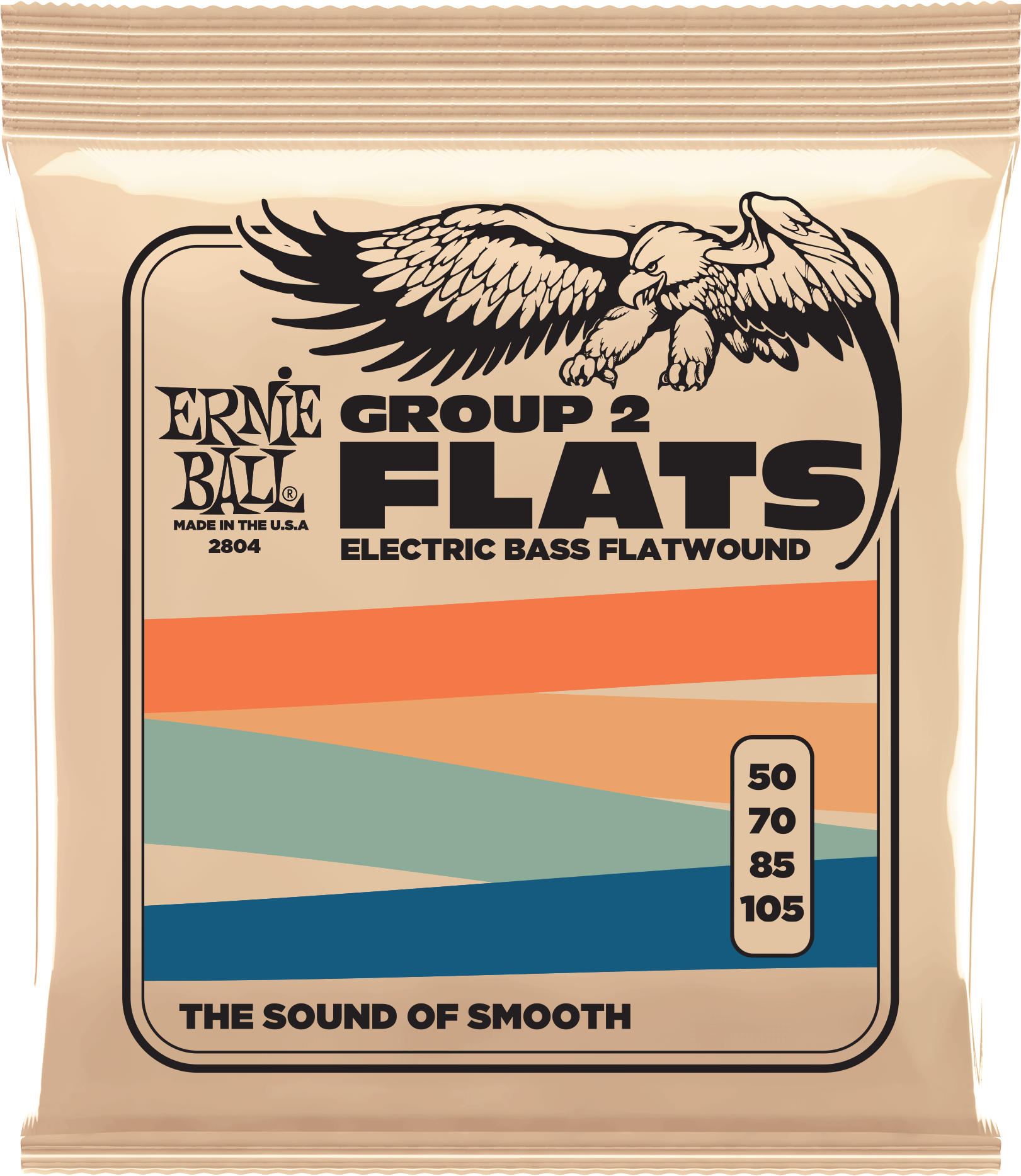 Ernie Ball EB2804 Flatwound Group II Electric Bass Guitar Strings ...