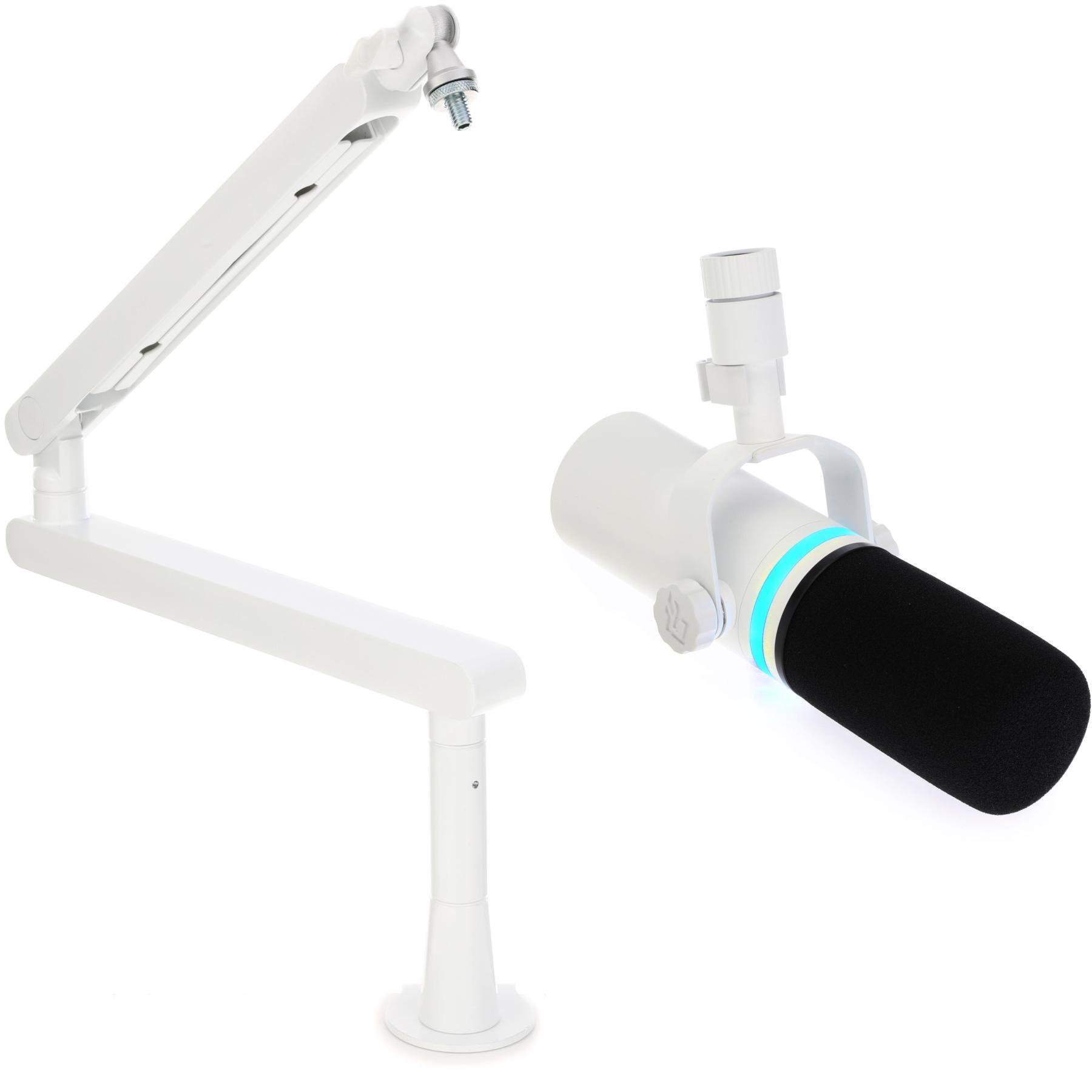 BEACN Mic USB-C Dynamic Broadcast Microphone with Boom Stand - White ...