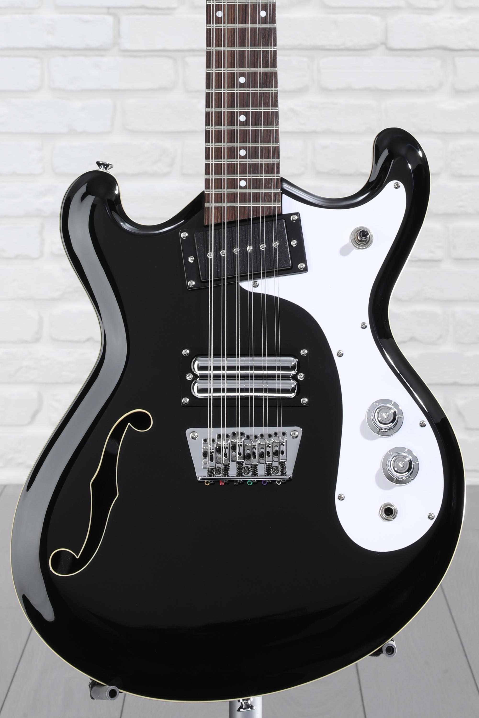 Danelectro 66-12, 12-string Electric Guitar - Limo Black | Sweetwater
