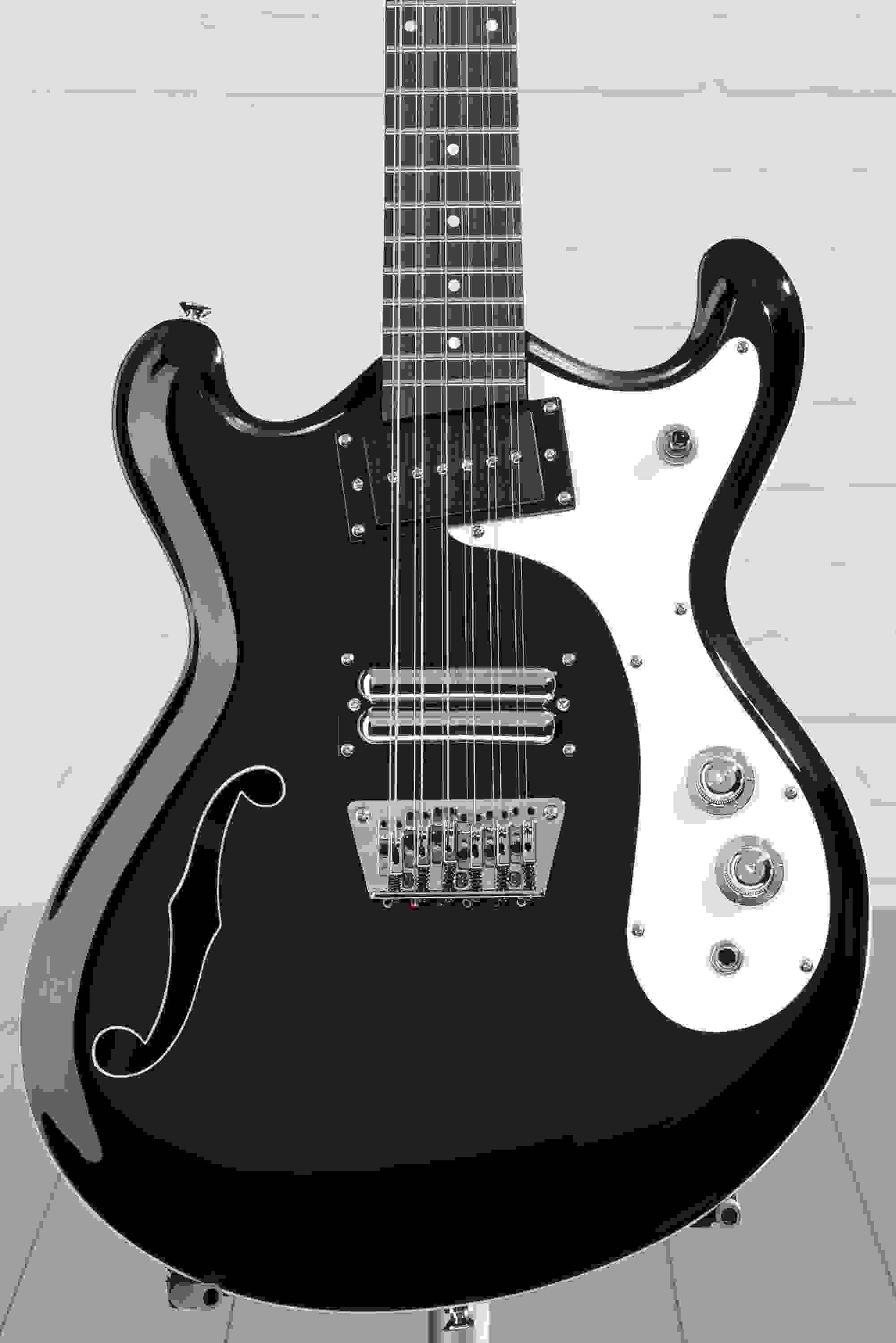 Danelectro 66-12, 12-string Electric Guitar - Limo Black | Sweetwater