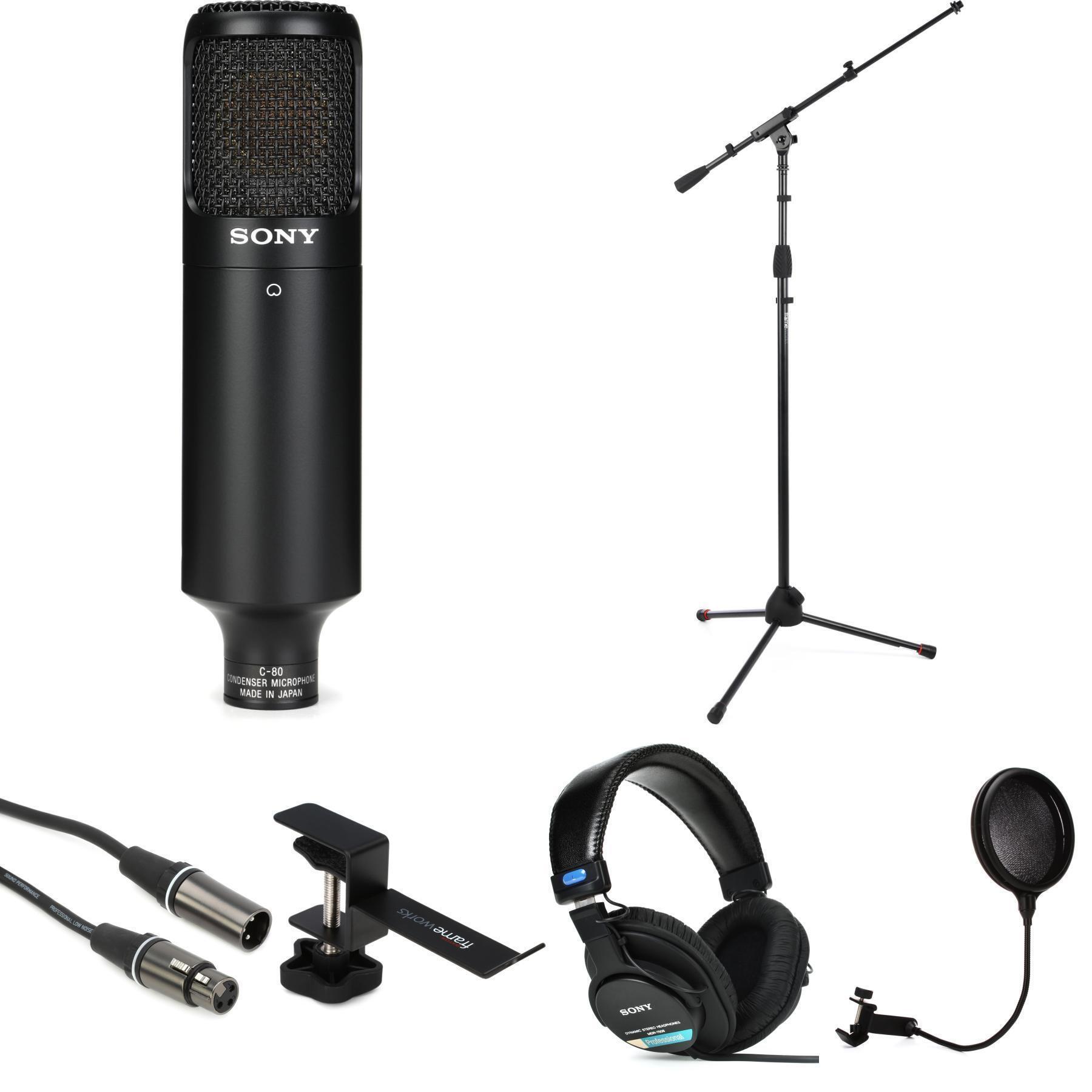 Sony C-80 Condenser Microphone and MDR-7506 Headphones Bundle | Sweetwater
