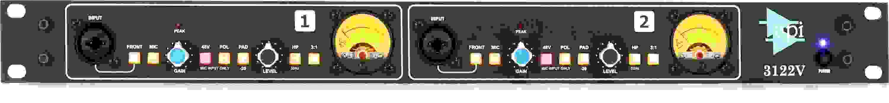 API 3122V 2-Channel Mic Preamp | Sweetwater