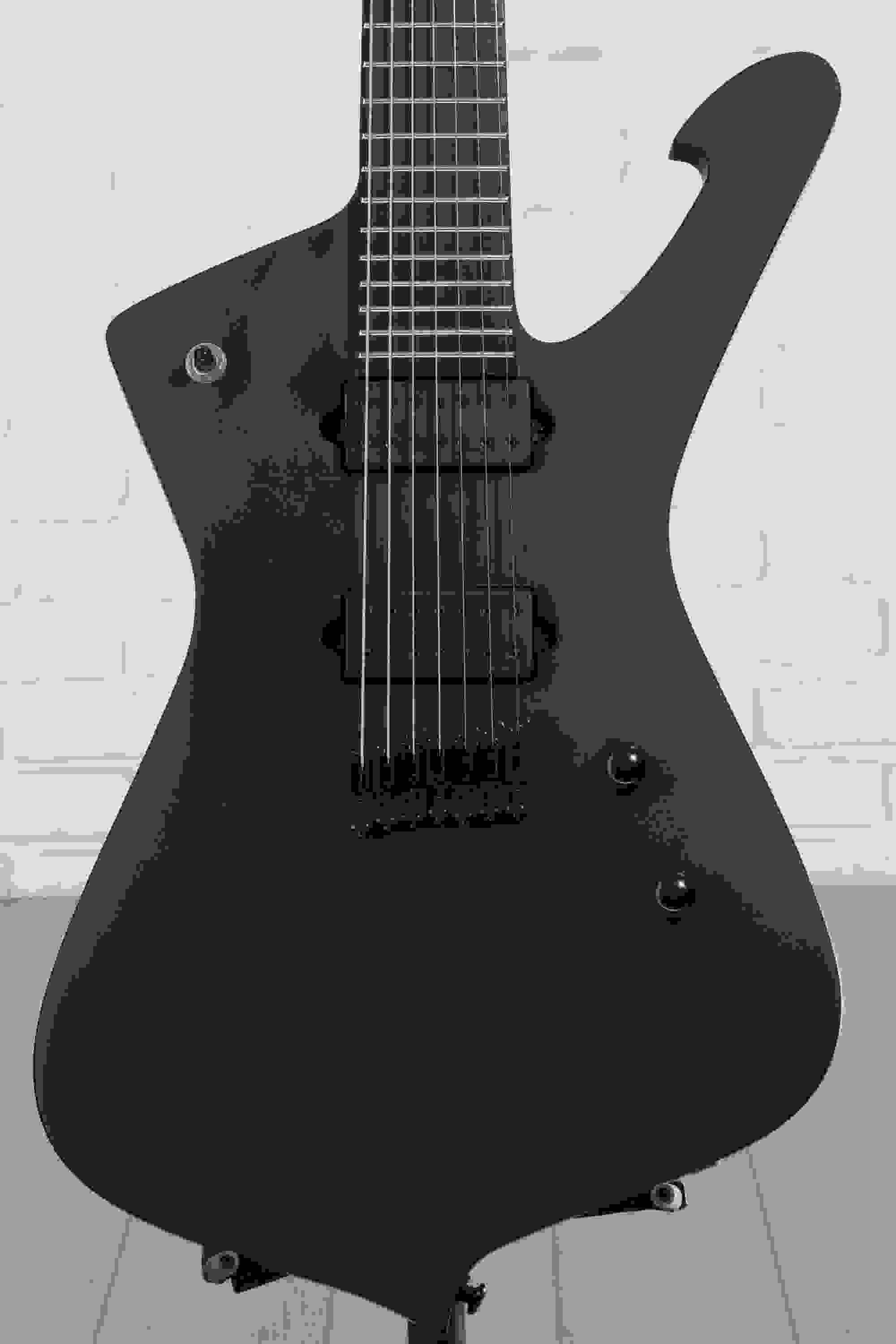 Ibanez Iron Label Iceman 7-string - Black Flat | Sweetwater