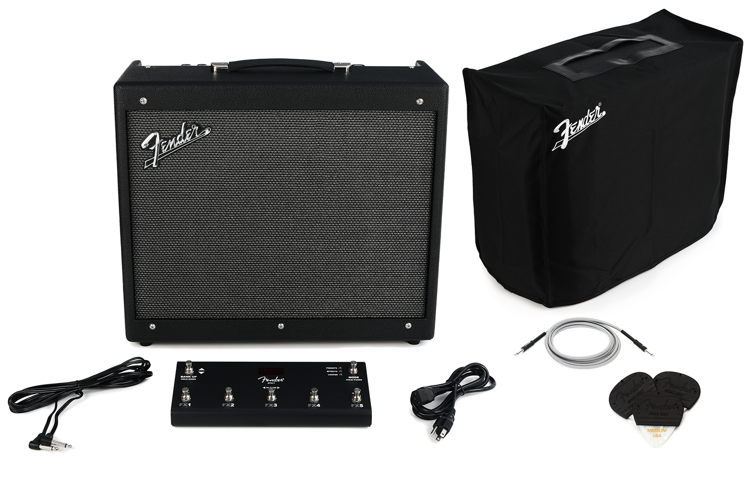 Fender Mustang GTX 100 1x12" 100-watt Combo Amp and Cover Bundle ...
