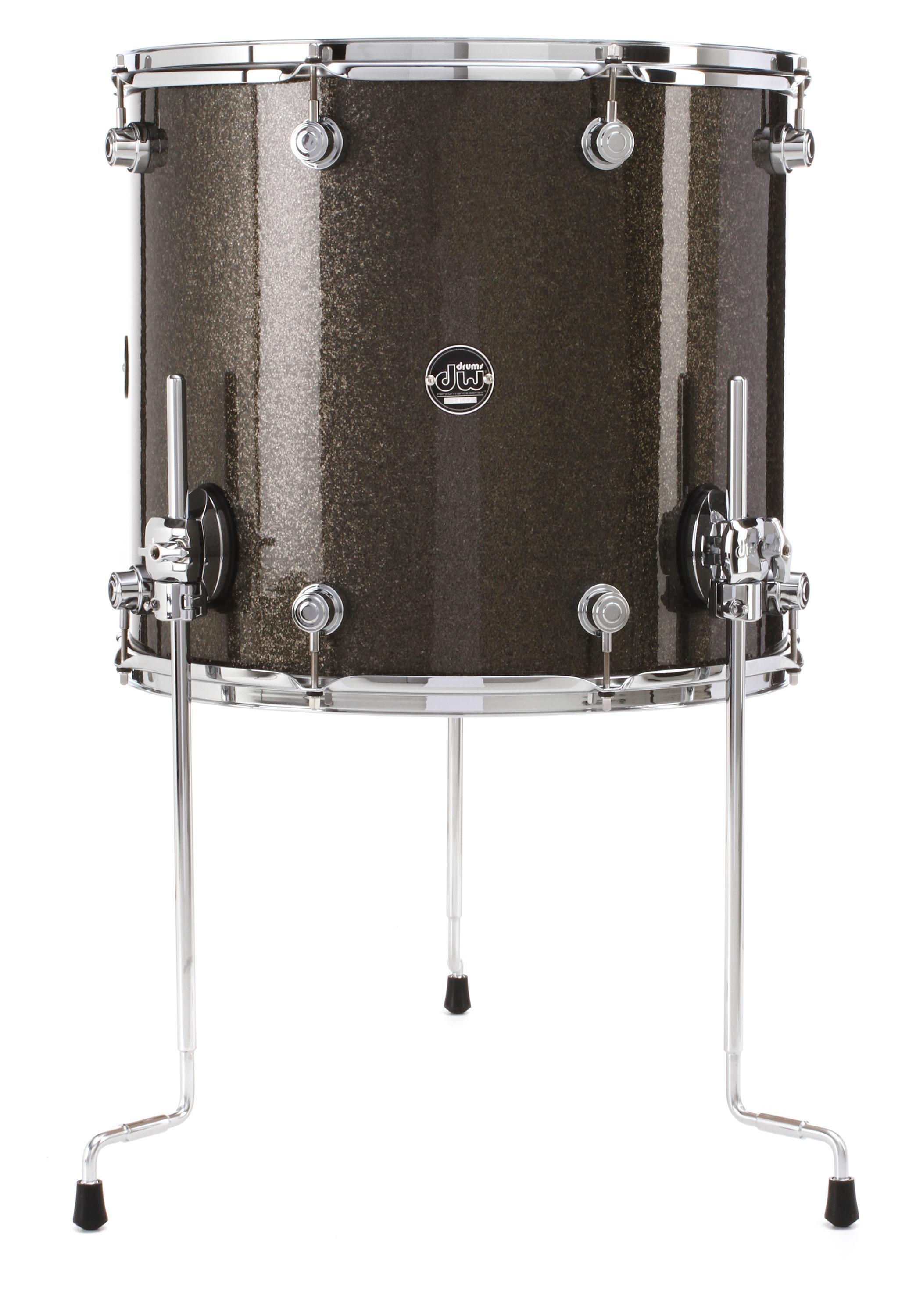 DW Performance Series Floor Tom - 16 x 18 inch - Pewter Sparkle ...