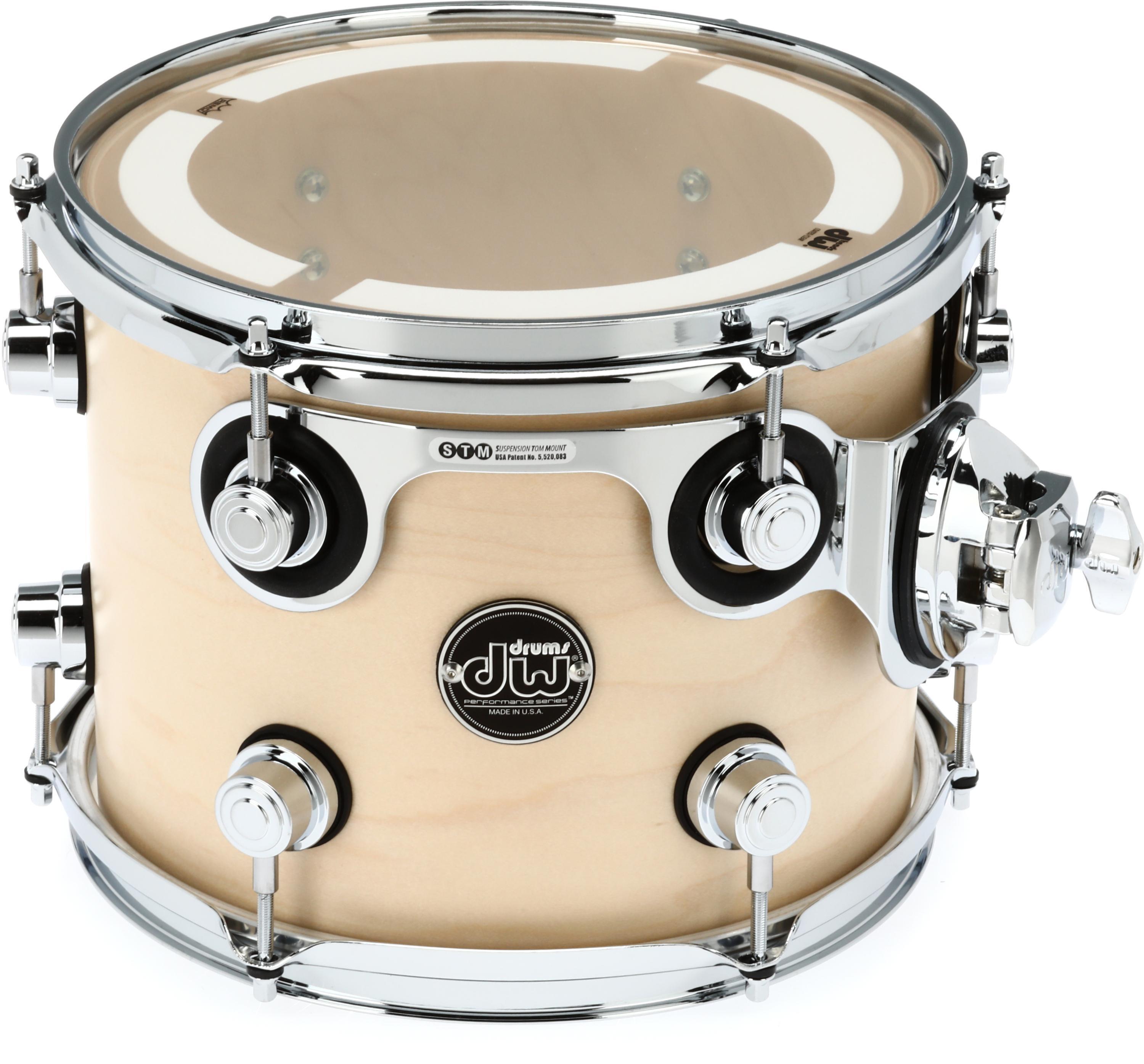 DW Performance Series Mounted Tom - 8 x 10 inch - Natural Satin Oil ...