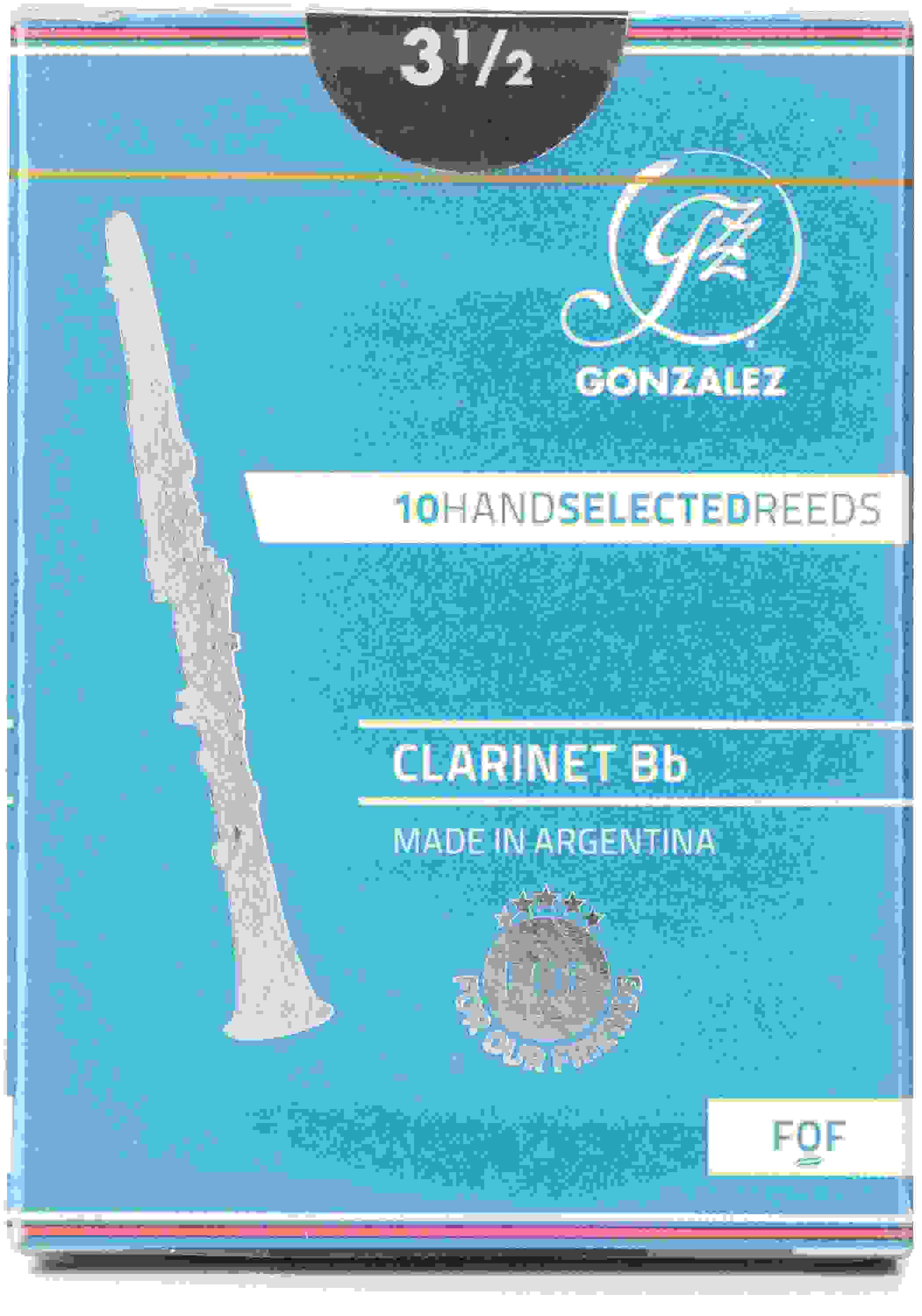 Gonzalez Reeds FOF Reeds for Bb Clarinet - 3.5 (10-pack) | Sweetwater