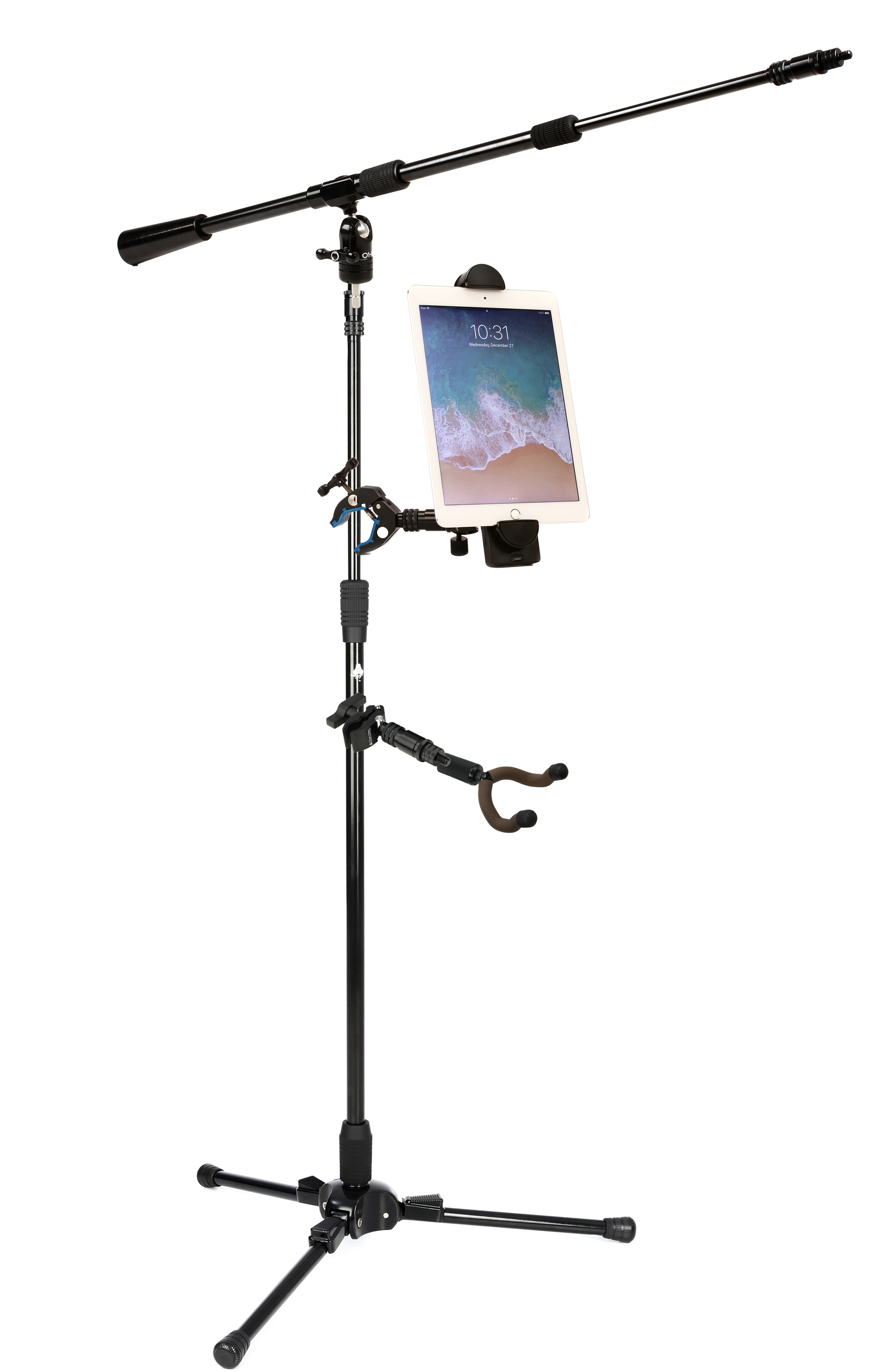 Triad-Orbit T2 Mic Stand wth Tablet Holder and Guitar Hanger | Sweetwater