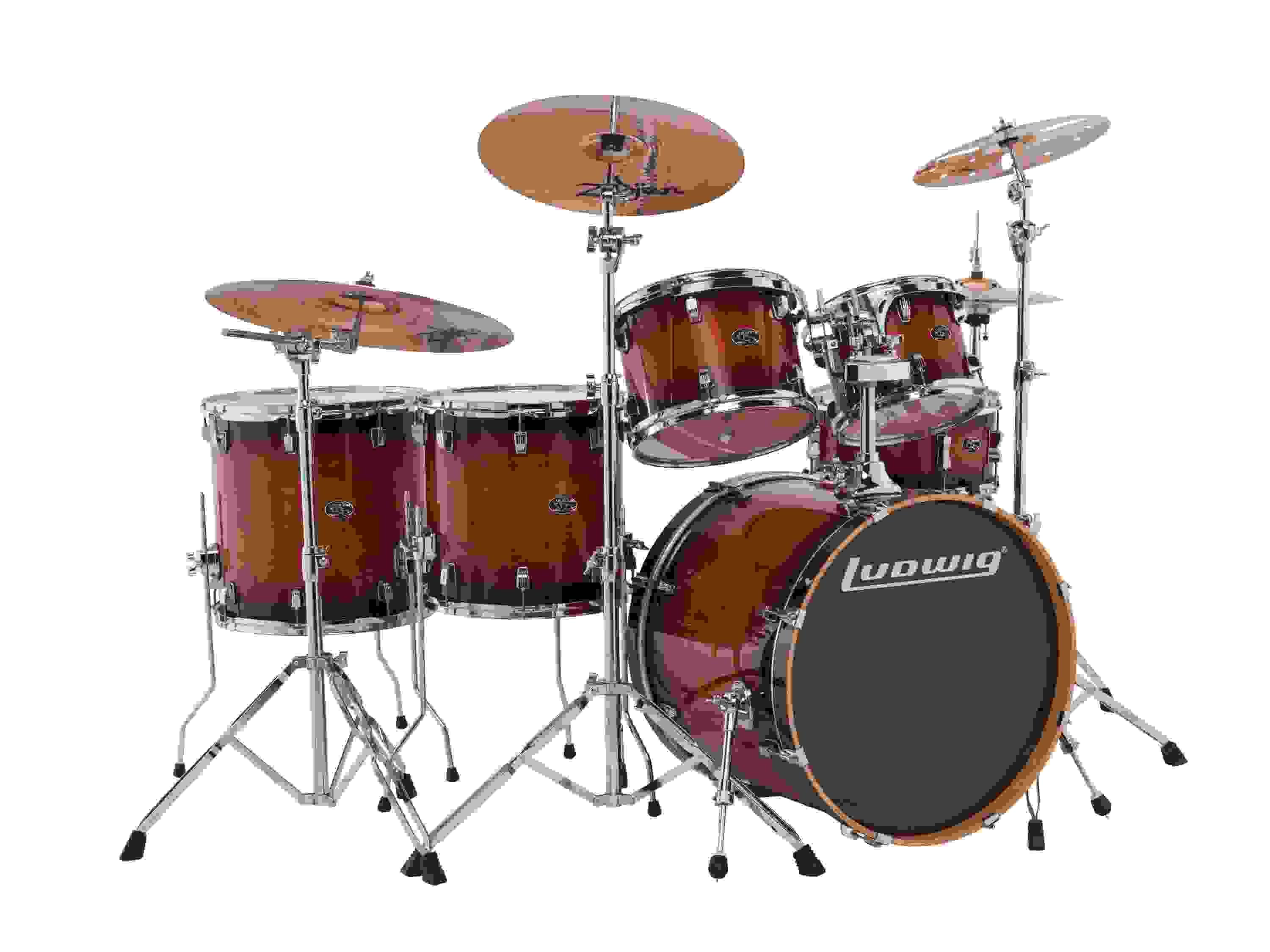 Ludwig Evolution Maple 6-piece Shell Pack - 22" - Mahogany Burst ...